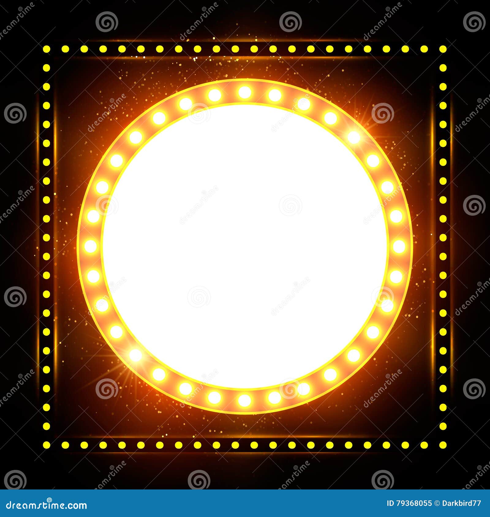 Abstract Shining Retro Light Banner Stock Illustration - Illustration ...