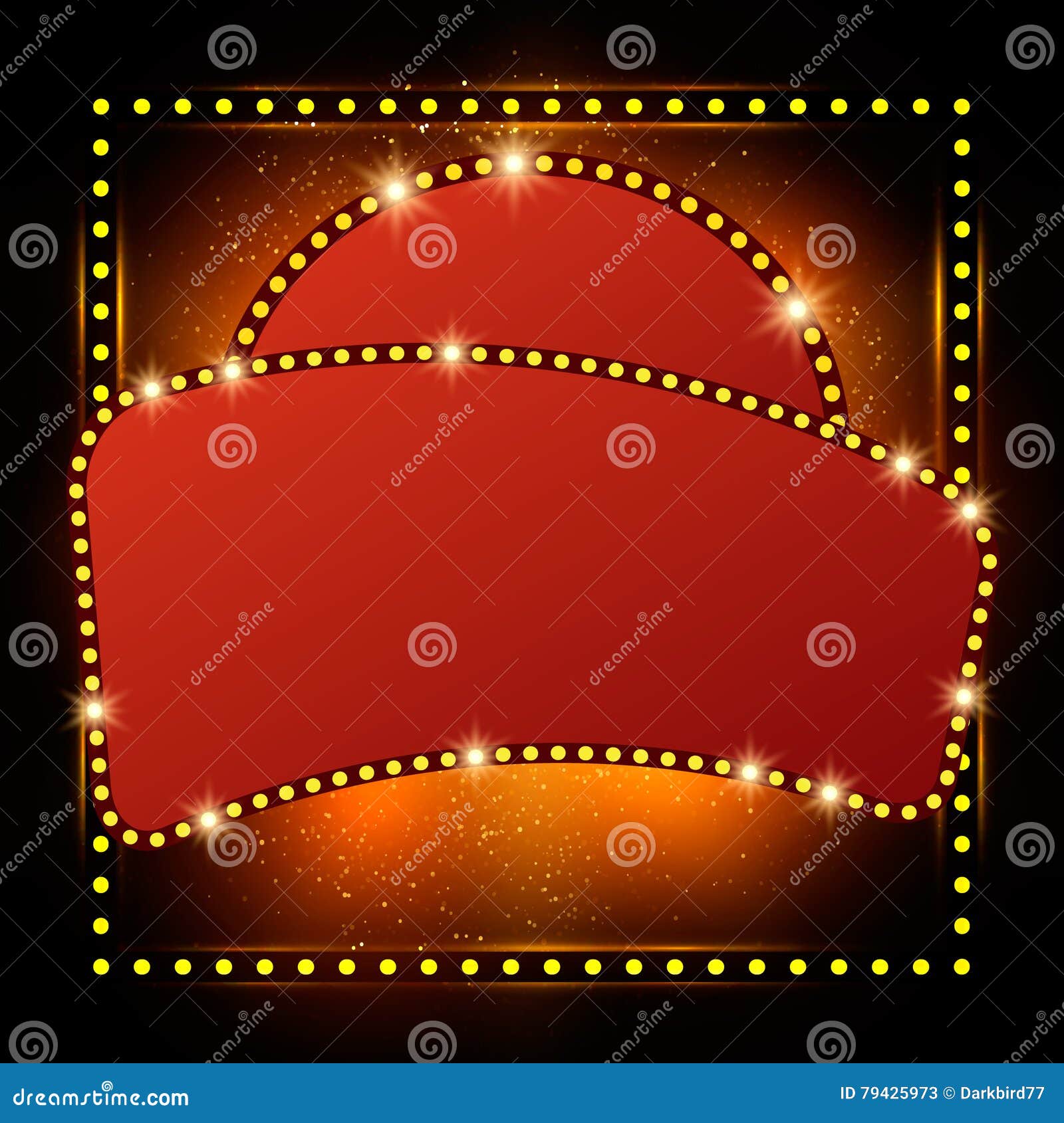 Abstract Shining Retro Light Banner Stock Illustration - Illustration ...