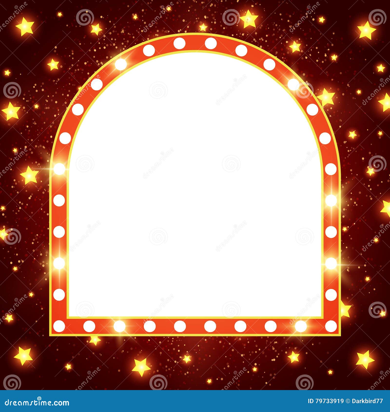 Abstract Shining Retro Light Banner Stock Illustration - Illustration ...