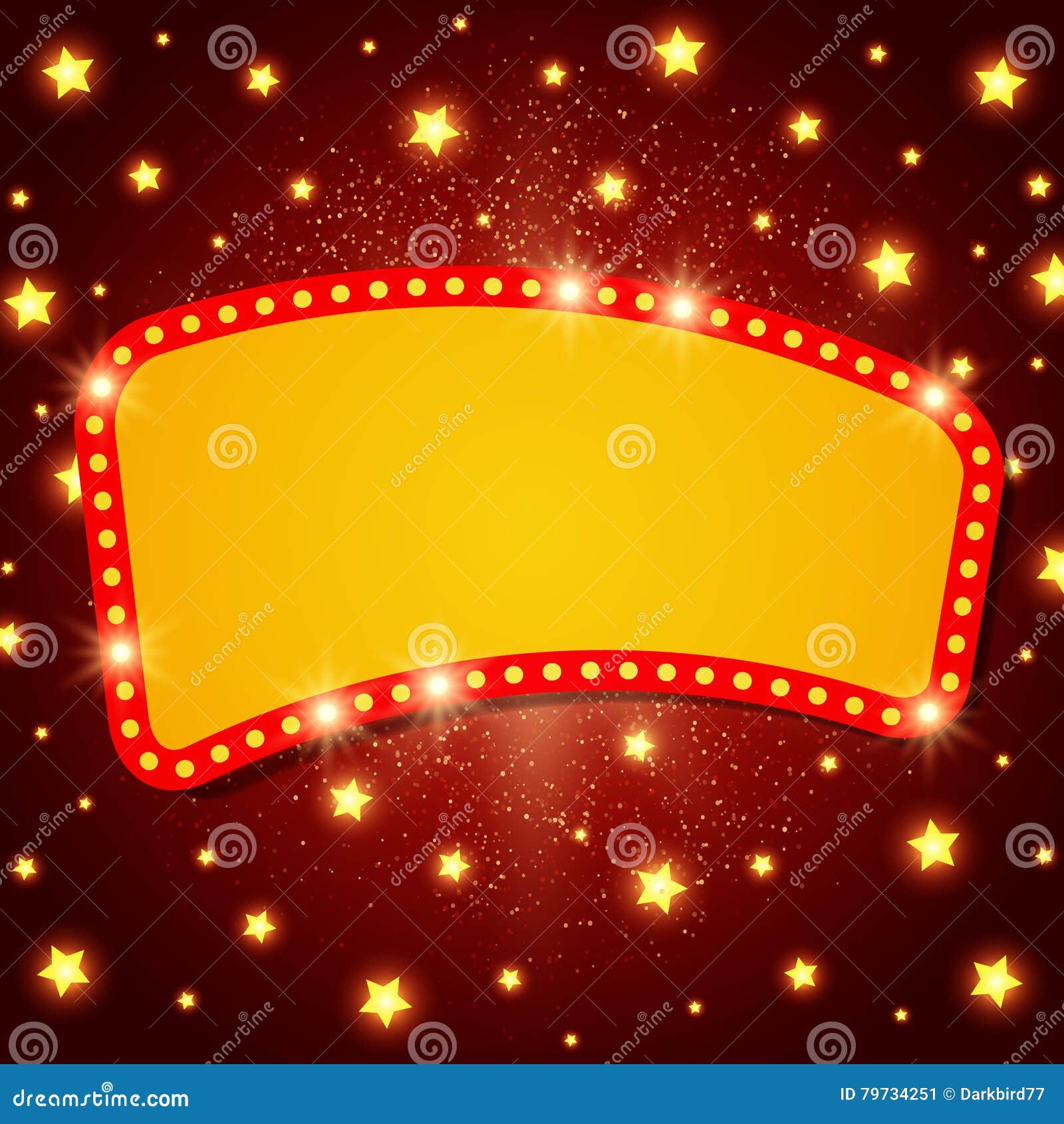 Abstract Shining Retro Light Banner Stock Illustration - Illustration ...