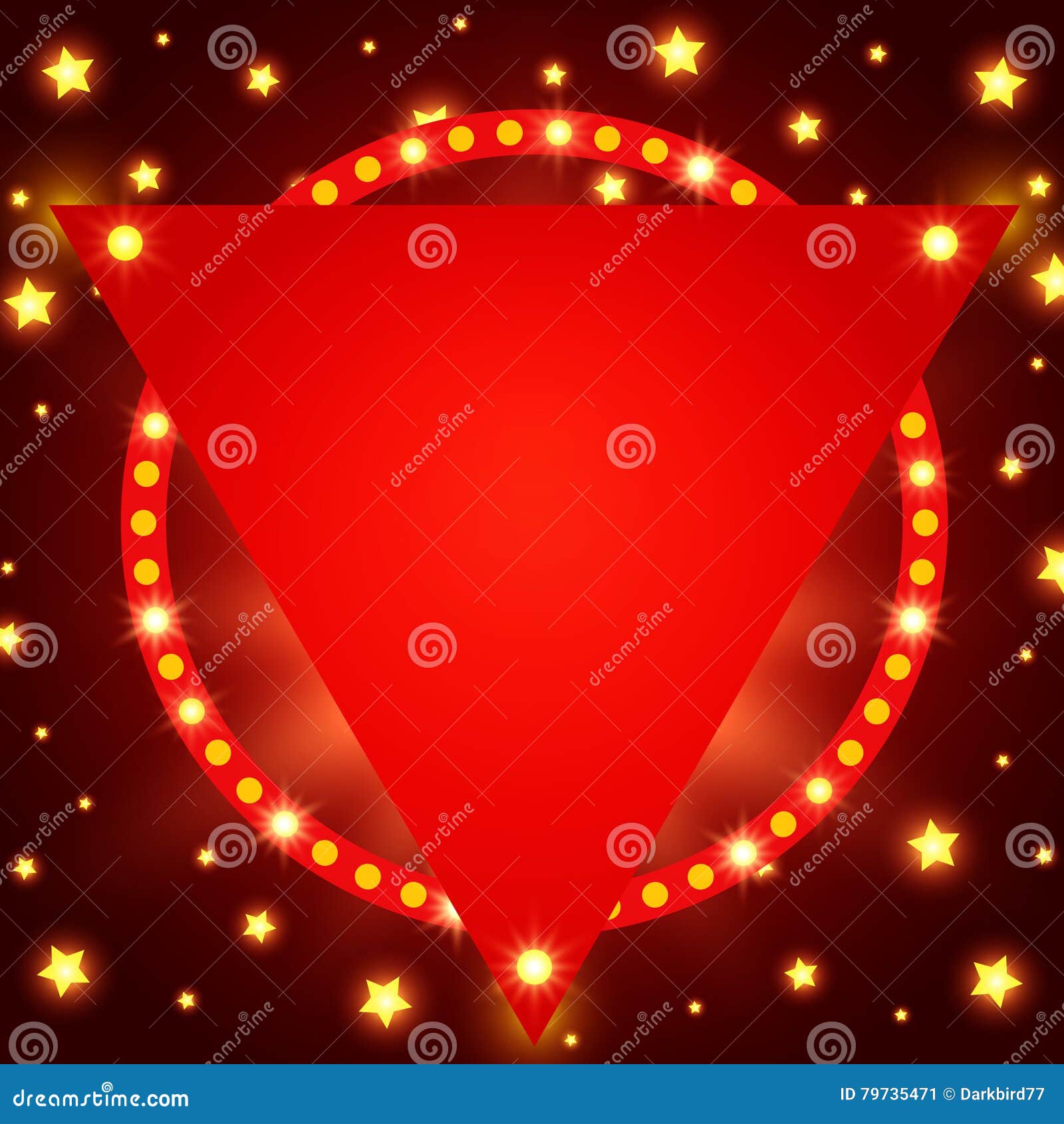 Abstract Shining Retro Light Banner Stock Illustration - Illustration ...