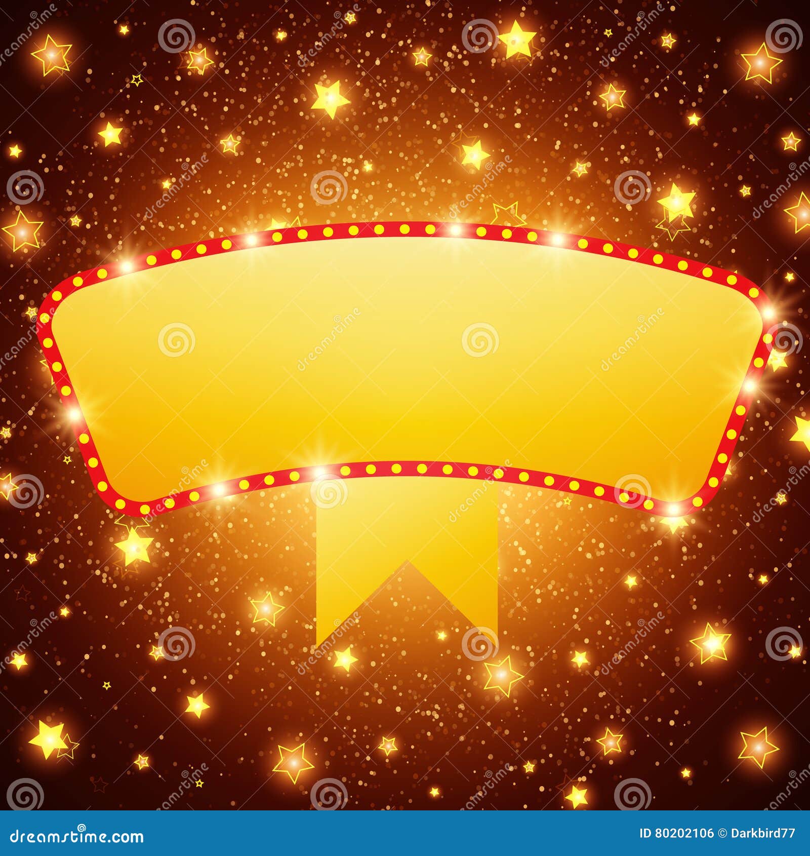 Abstract Shining Retro Light Banner Stock Illustration - Illustration ...