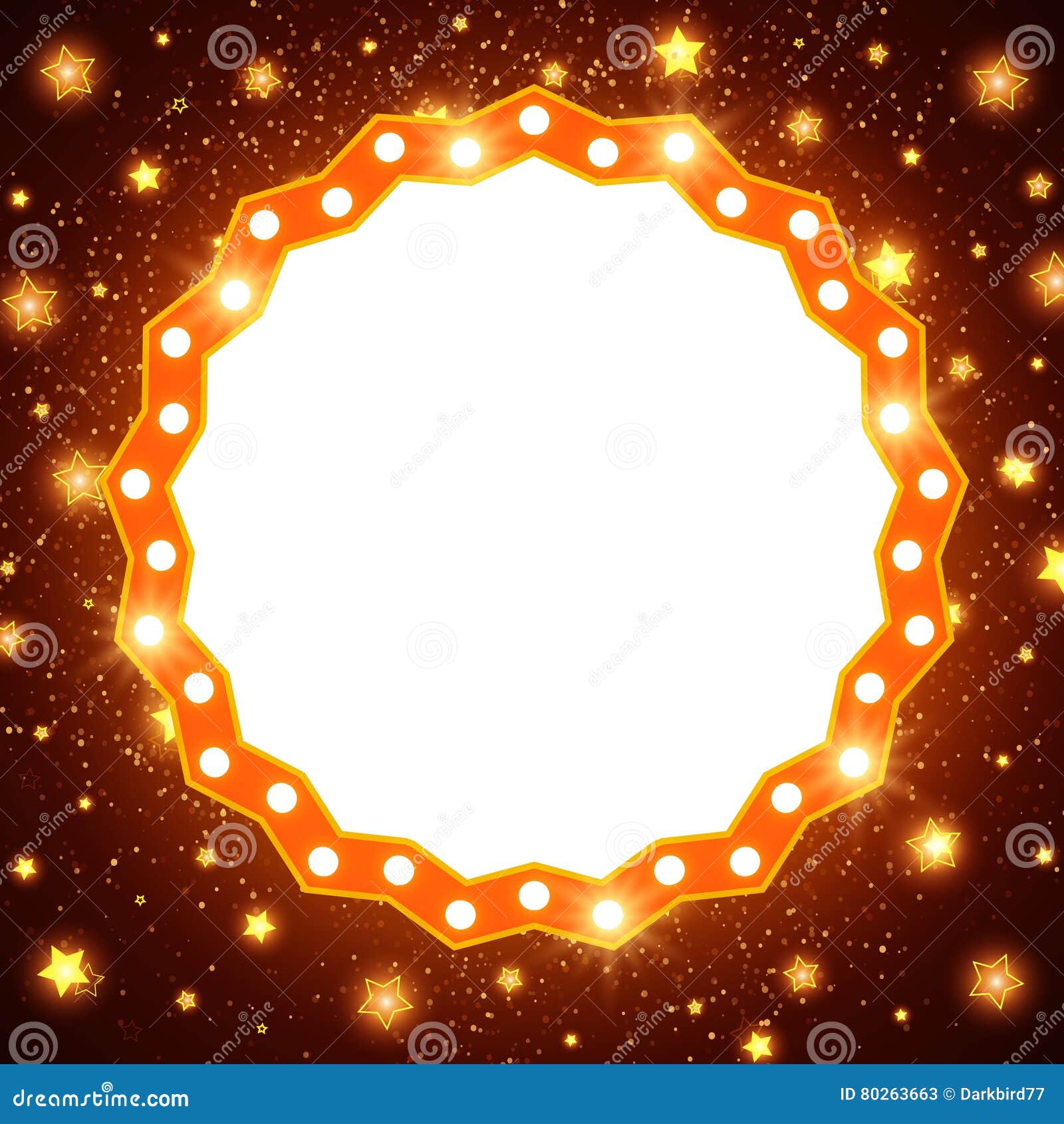 Abstract Shining Retro Light Banner Stock Illustration - Illustration ...