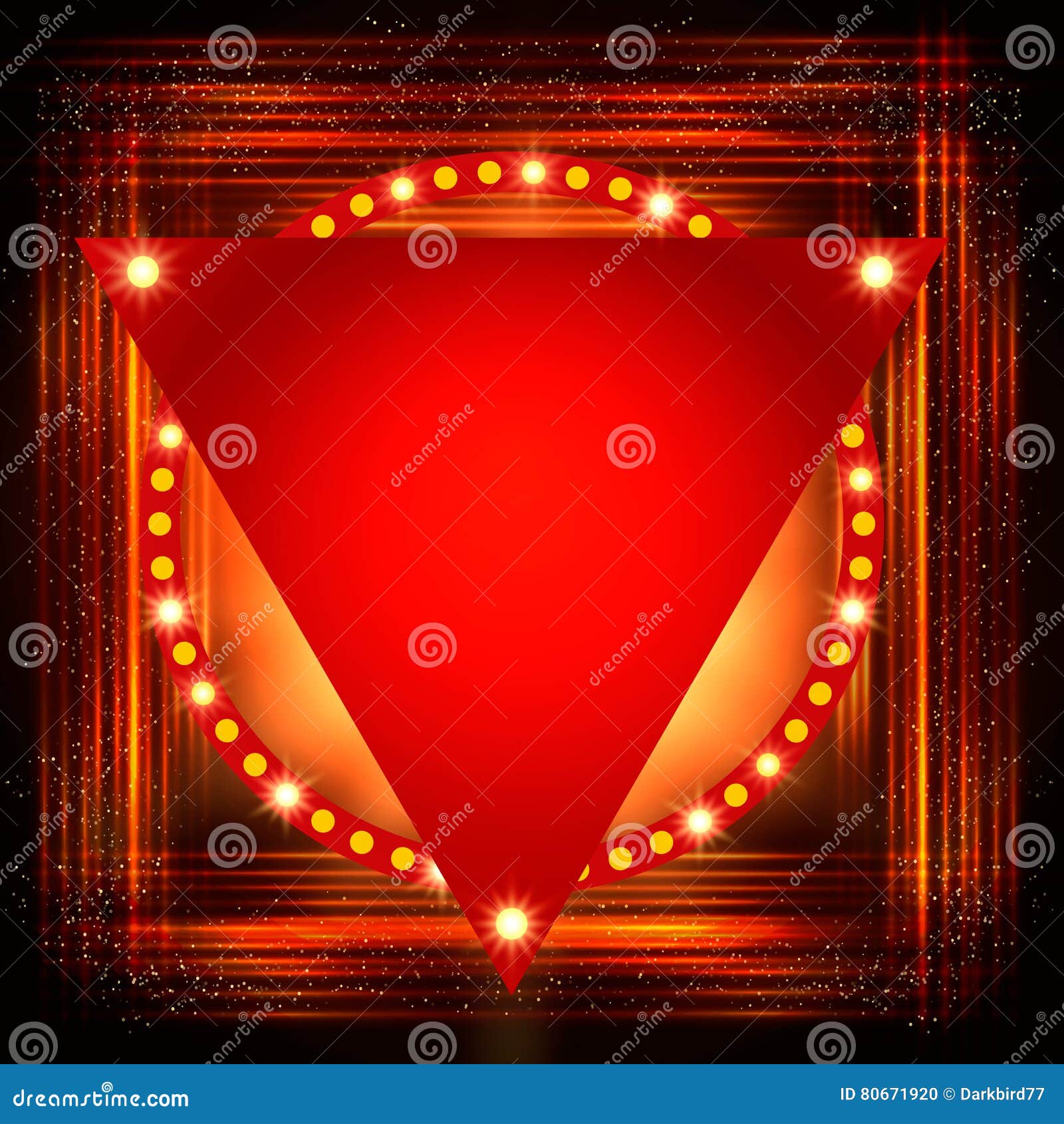 Abstract Shining Retro Light Banner Stock Illustration - Illustration ...