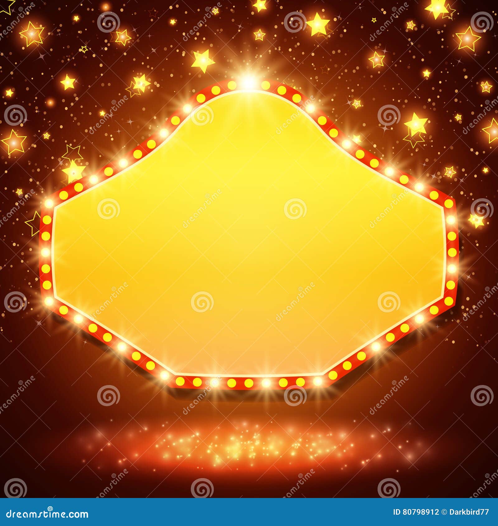 Abstract Shining Retro Light Banner Stock Illustration - Illustration ...