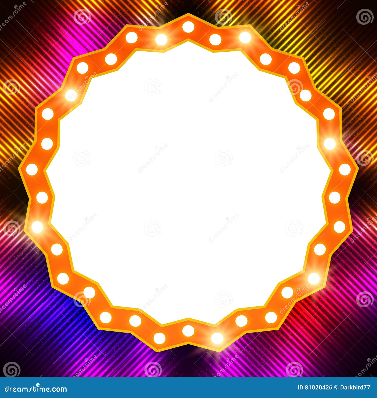 Abstract Shining Retro Light Banner Stock Illustration - Illustration ...