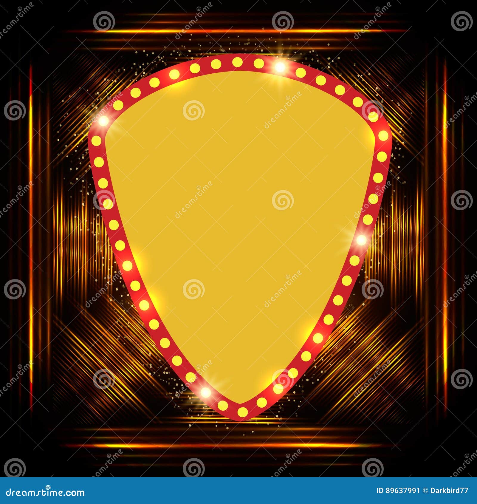 Abstract Shining Retro Light Banner Stock Illustration - Illustration ...