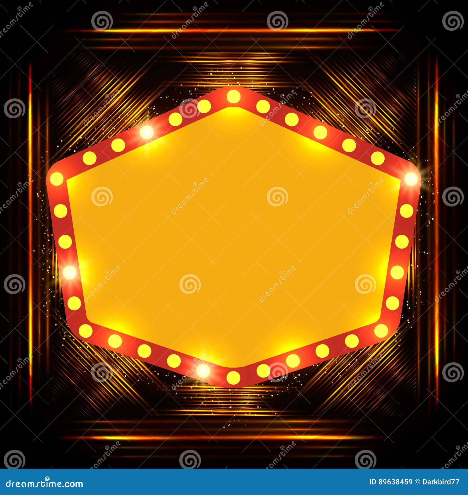 Abstract Shining Retro Light Banner Stock Illustration - Illustration ...