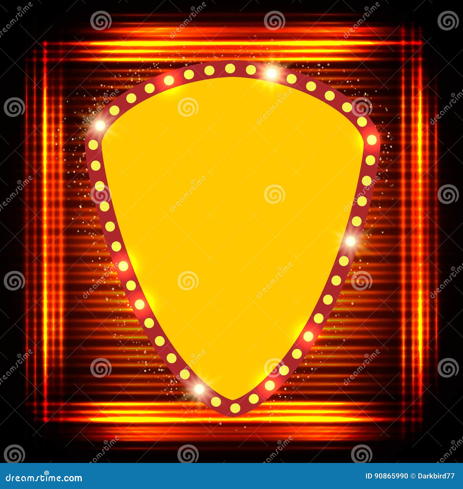 Abstract Shining Retro Light Banner Stock Illustration - Illustration ...