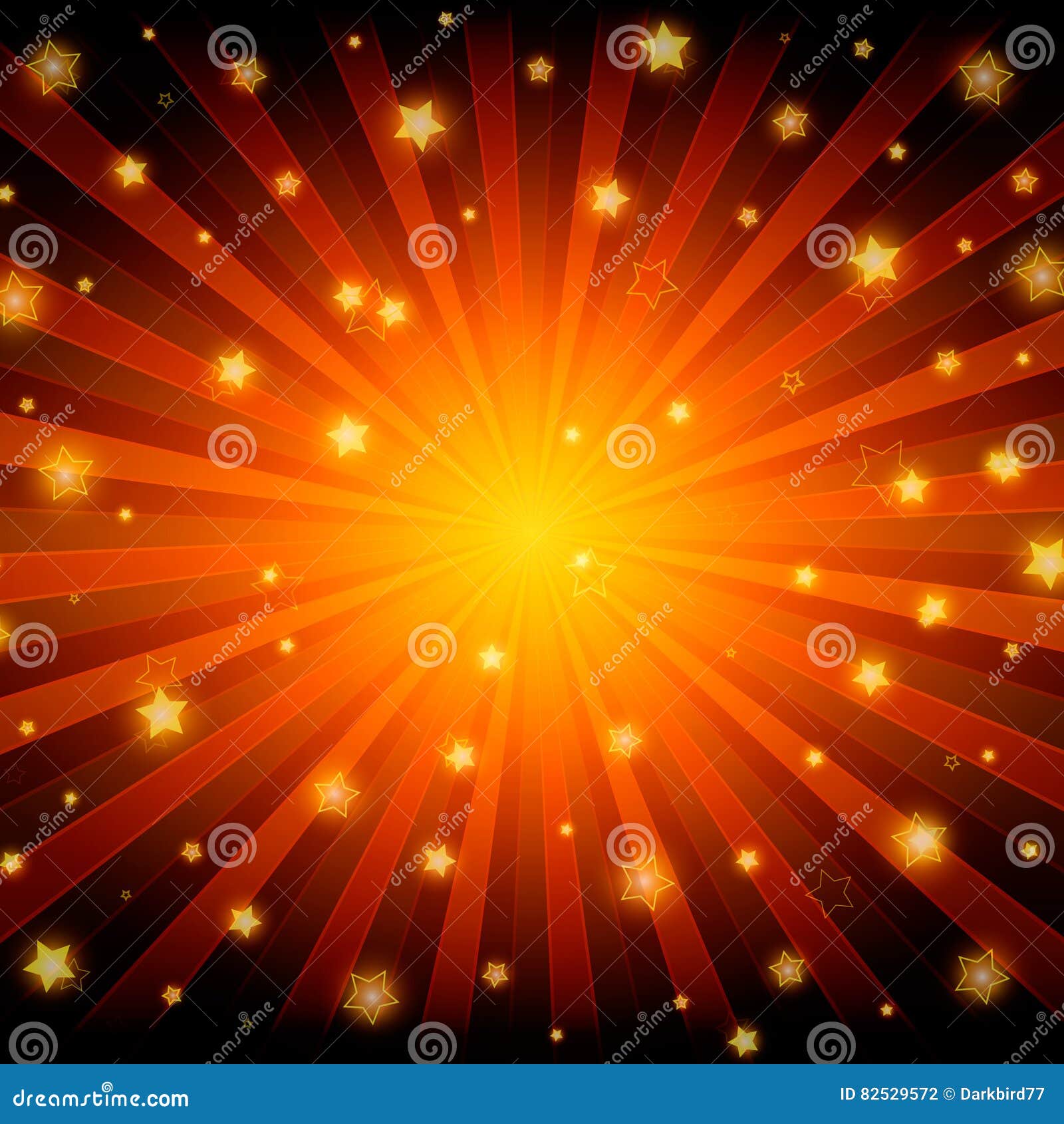 Abstract Shining Stars Red Background Stock Illustration - Illustration ...