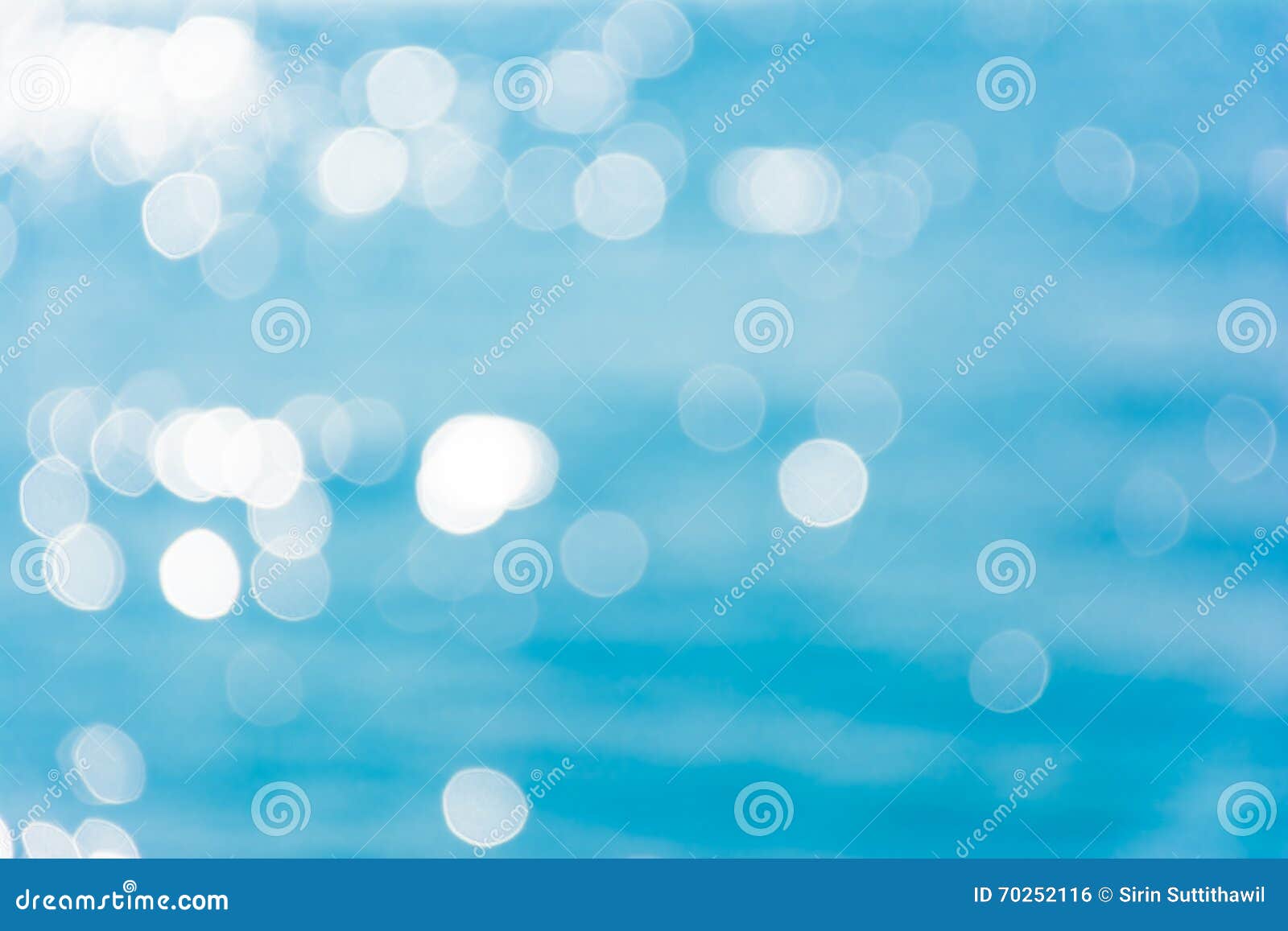 Abstract Shining Sunlight Bokeh on Blue Sea Water Texture Background ...