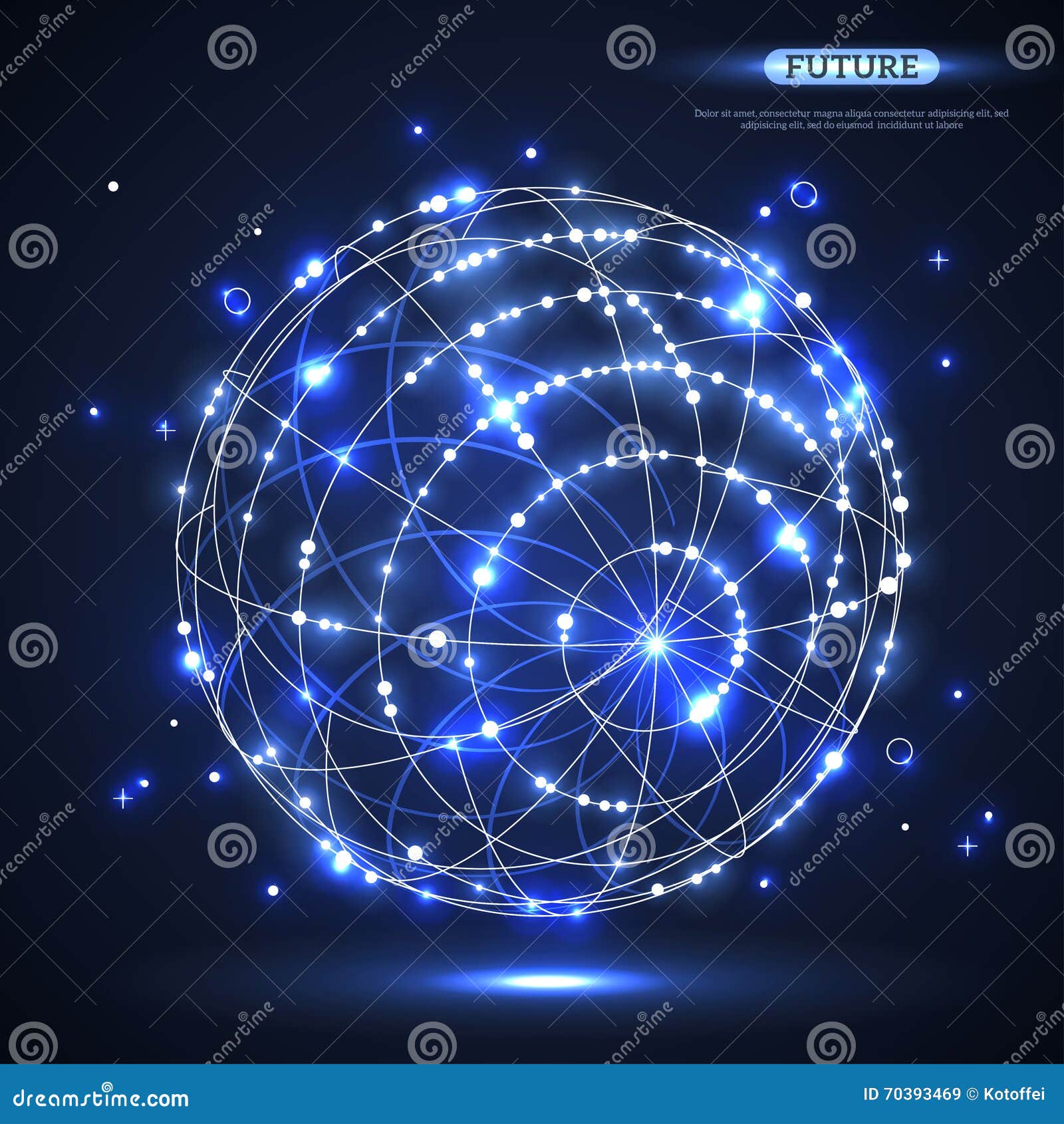 Abstract Shining Vector Sphere Stock Vector - Illustration of array ...