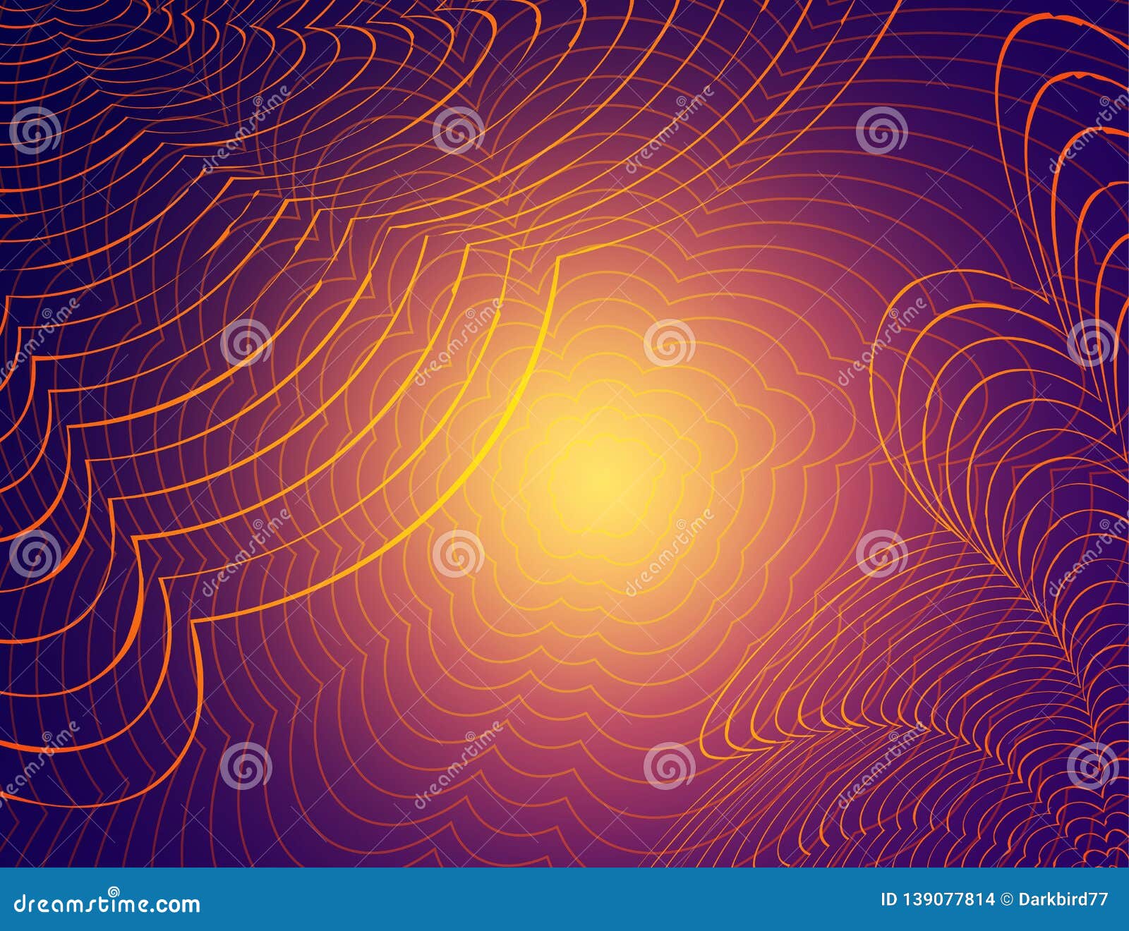 Abstract Shining Waves Dynamic Background Stock Illustration ...