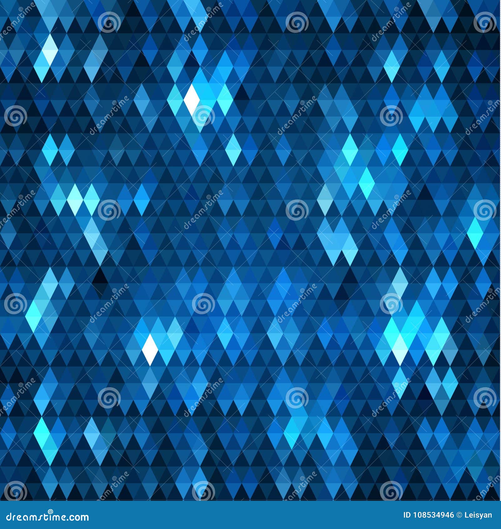 Abstract Shiny Blue Triangular Pattern Stock Vector - Illustration of ...