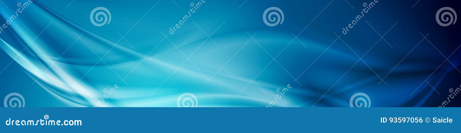 Abstract Shiny Bright Blue Waves Banner Design Stock Vector ...