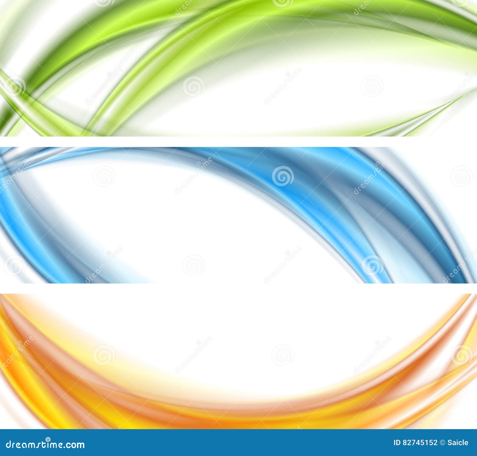Abstract Shiny Bright Wavy Banners Design Stock Vector - Illustration ...