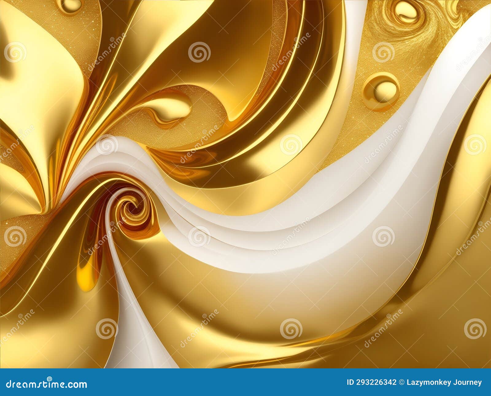 Abstract Shiny Color Gold Wave Design Element Background Stock ...
