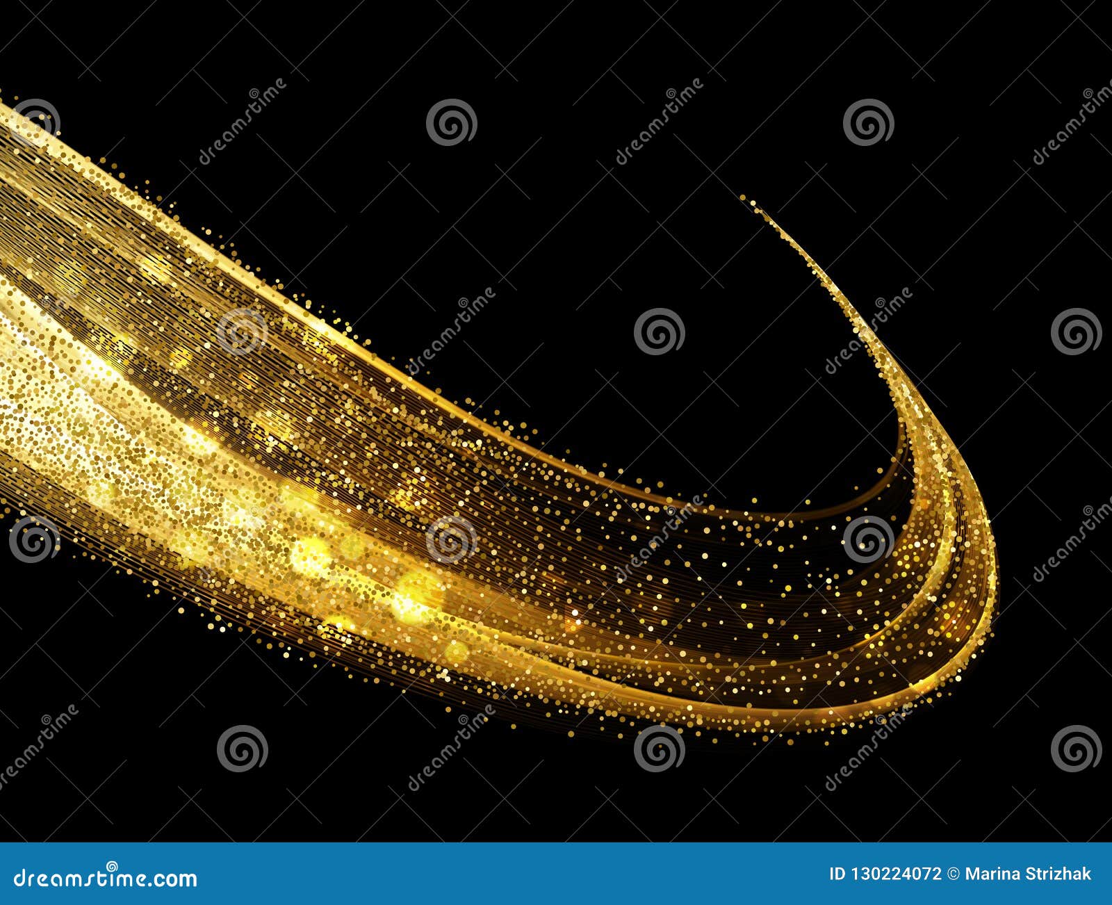 Abstract Shiny Color Gold Wave Design Element Stock Vector ...