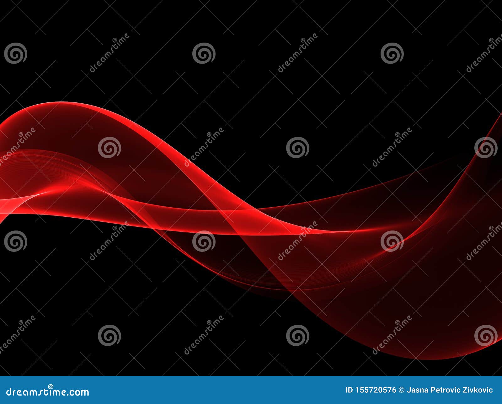 Abstract Shiny Color Red Wave Design Element Stock Illustration ...