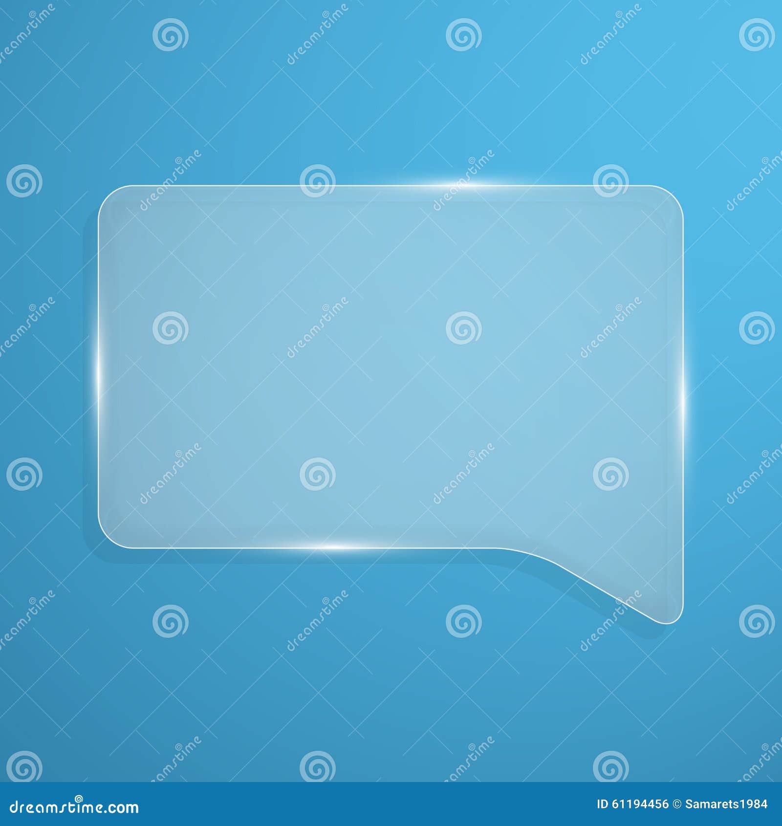 Abstract Shiny Glass Banner. Transparent Chat Box Stock Vector ...