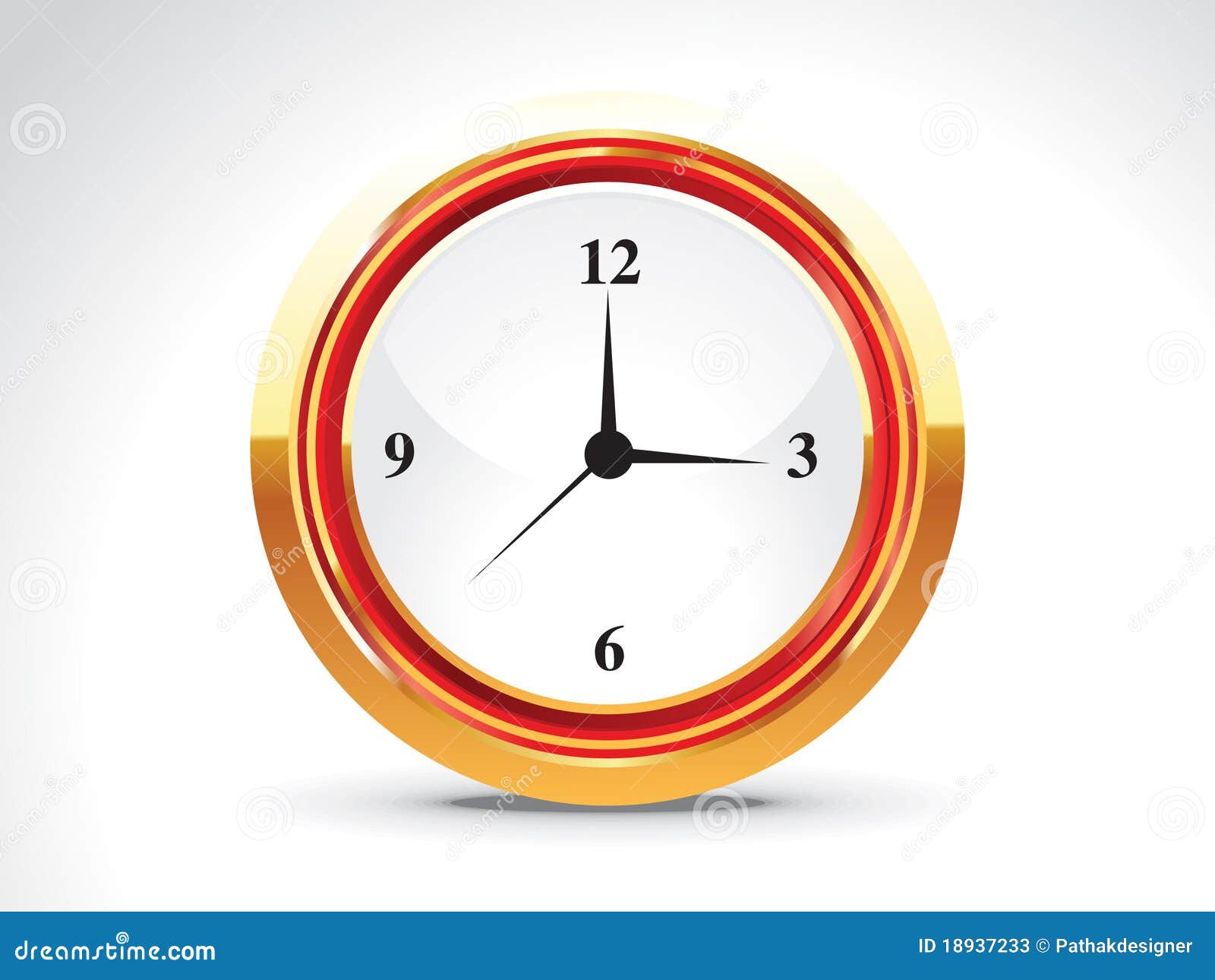 Abstract Shiny Golden Clock Stock Vector - Illustration of classic ...