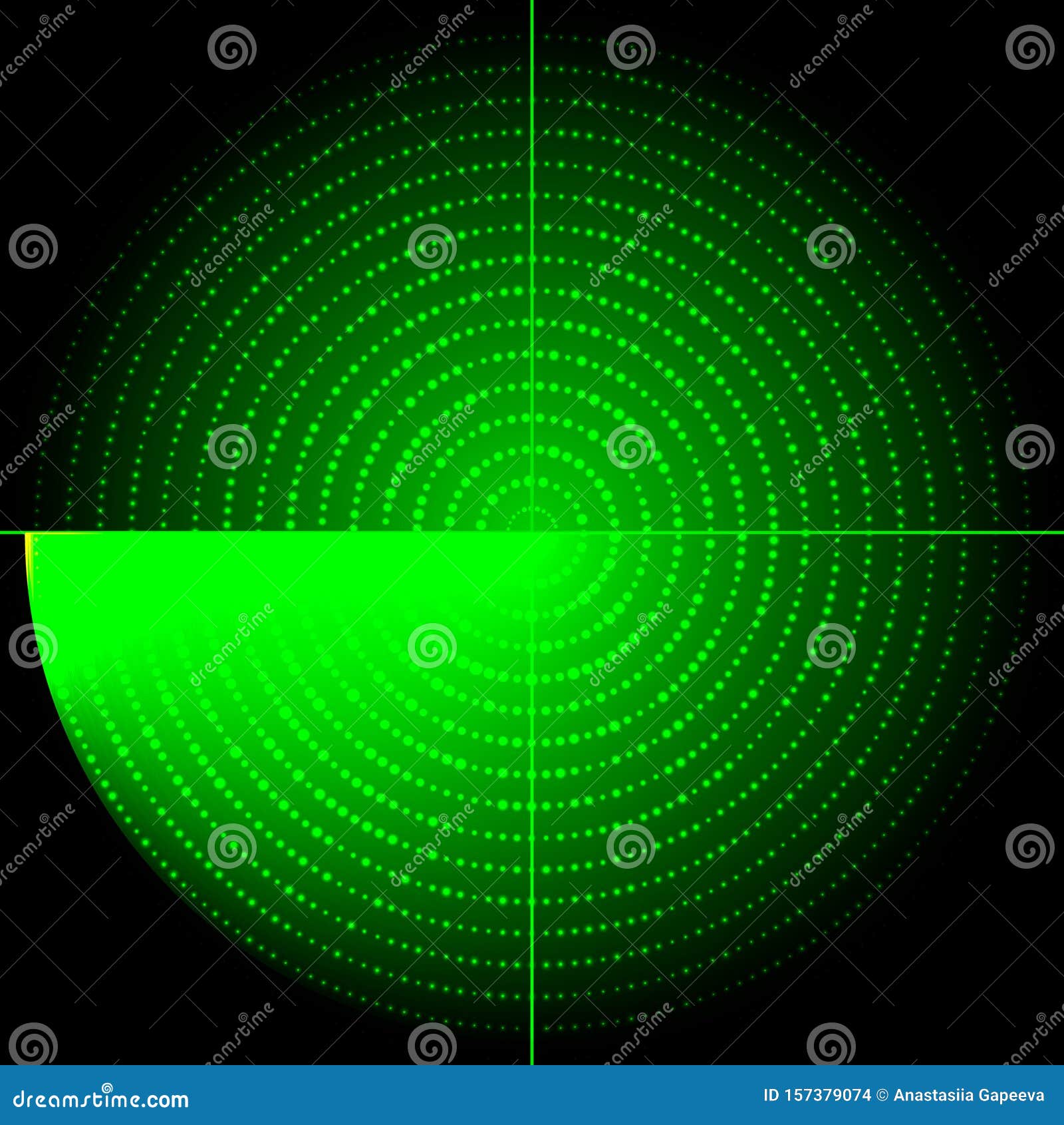 Abstract Shiny Green Background Radar. Vector Illustration Stock ...