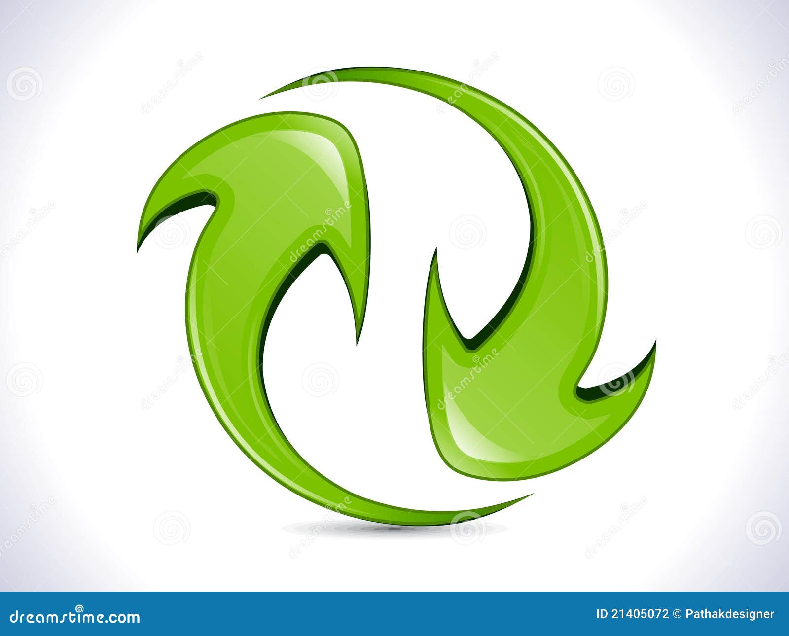 Abstract Shiny Green Refresh Icon Stock Vector - Illustration of ...