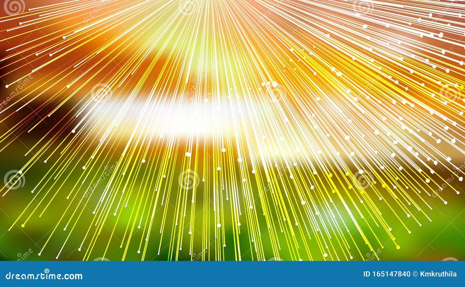 Abstract Shiny Orange White and Green Bursting Lines Background Vector ...