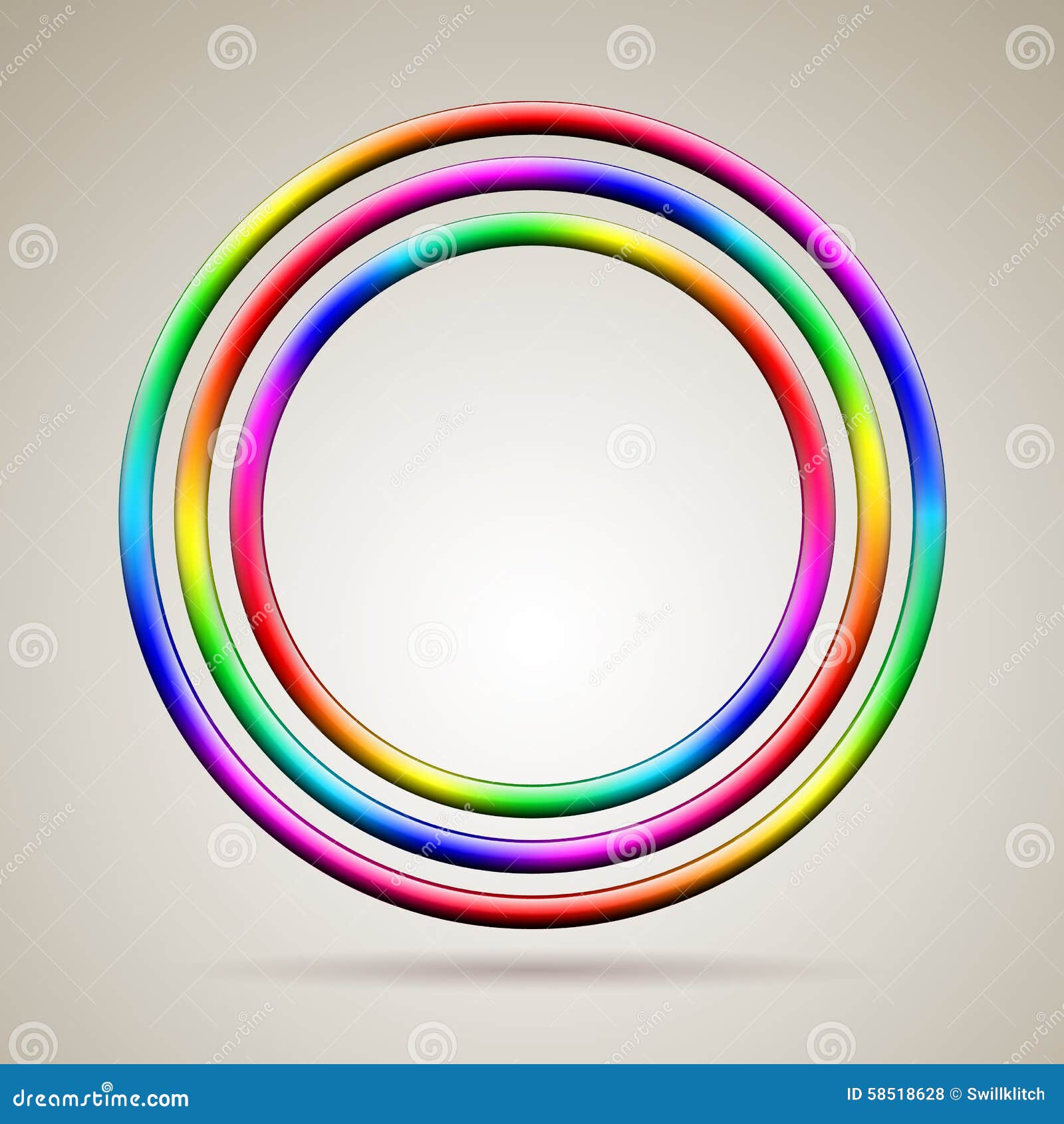 Vector Red Rings Isolated On White Background, Pain Or Sound Symbol ...