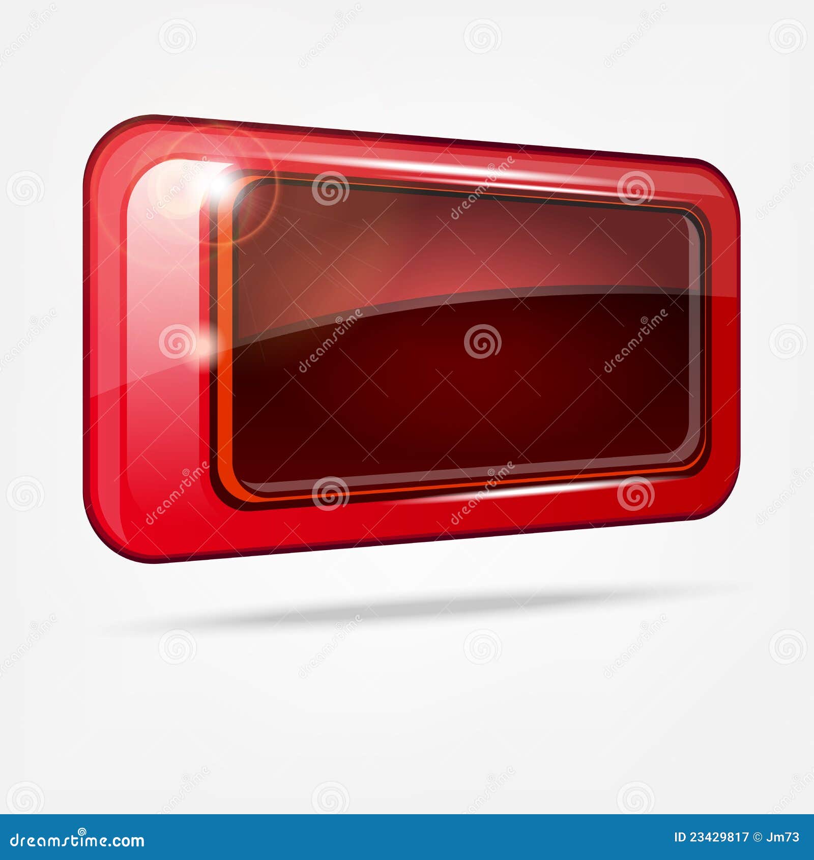 Abstract shiny red button stock vector. Illustration of bright - 23429817