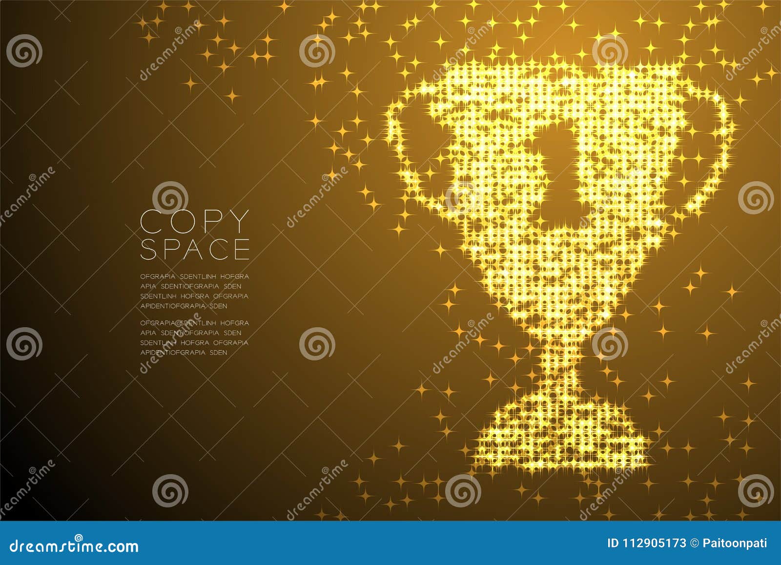 Abstract Shiny Star Pattern Number One Trophy Cup Shape, Winner Concept ...