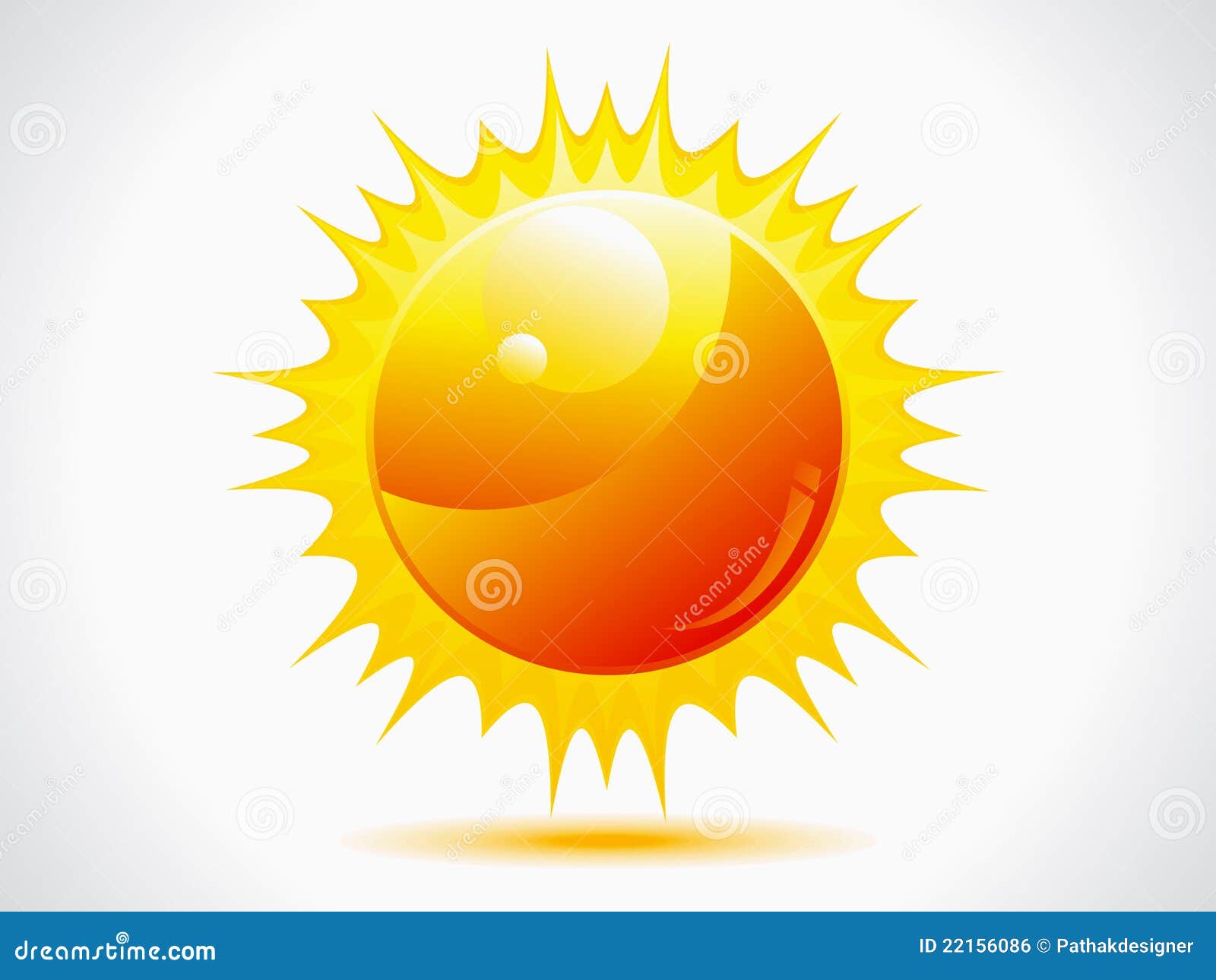 Abstract shiny sun icon stock vector. Illustration of landscape - 22156086