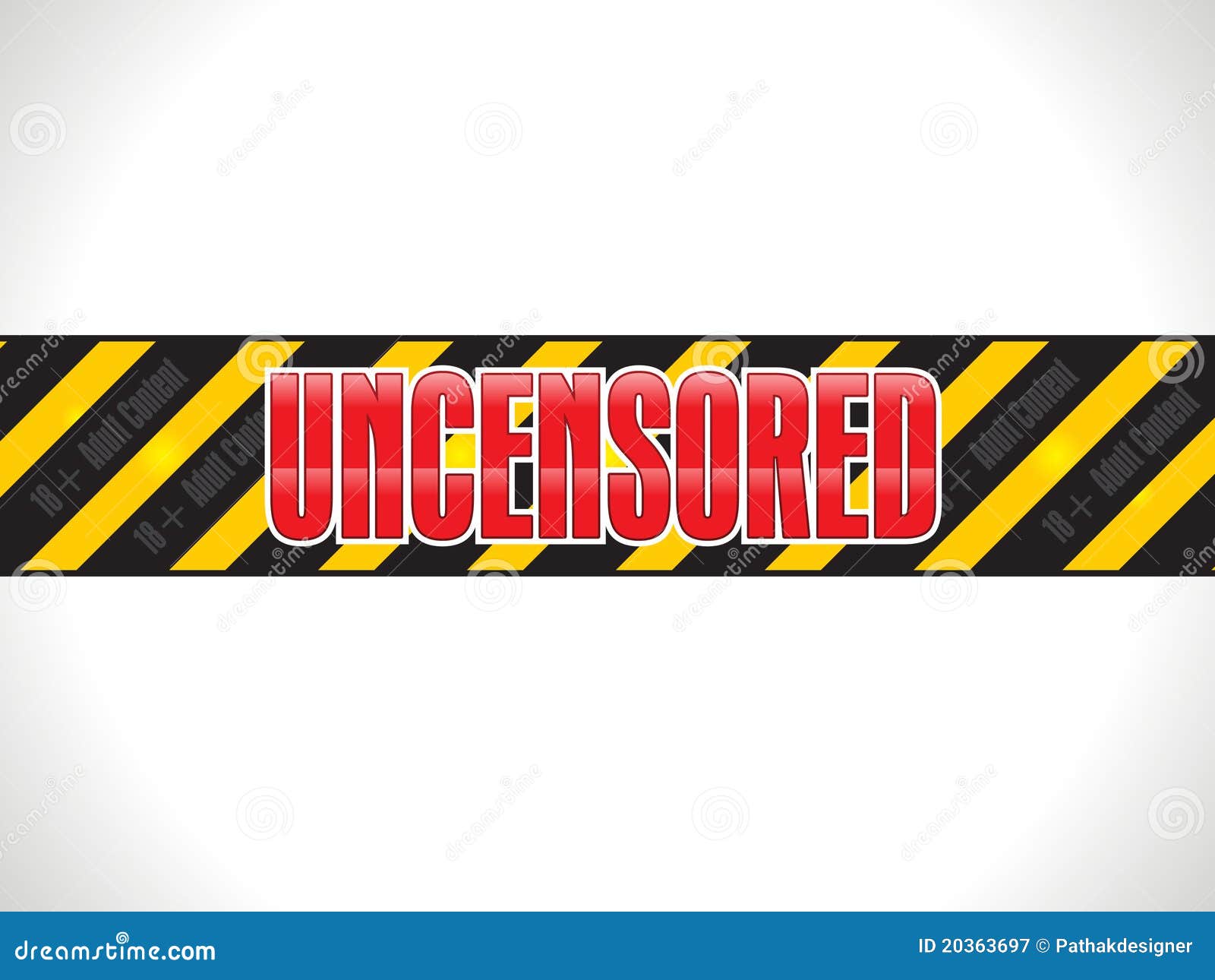 Uncensored Badge Isolated On White Background. Vector Illustration ...