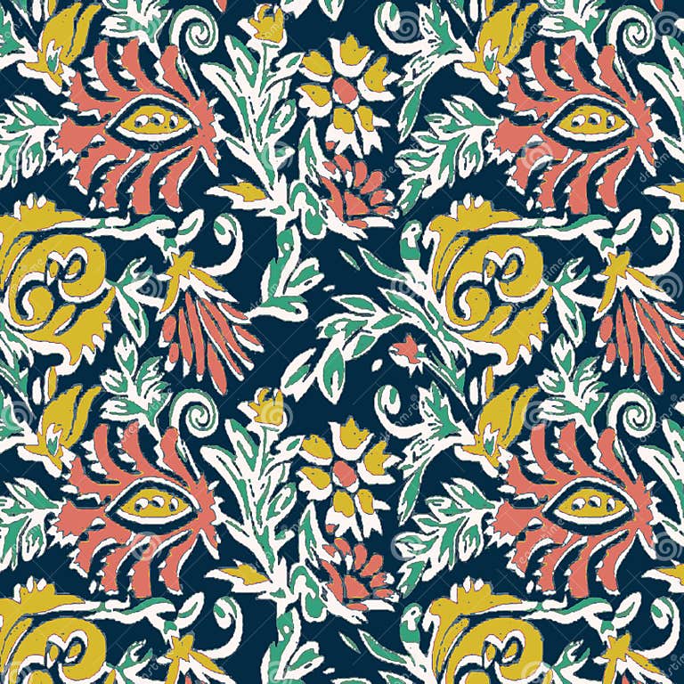 Abstract, Shirting Design, Ajrakh Pattern, Background Digital Printing ...