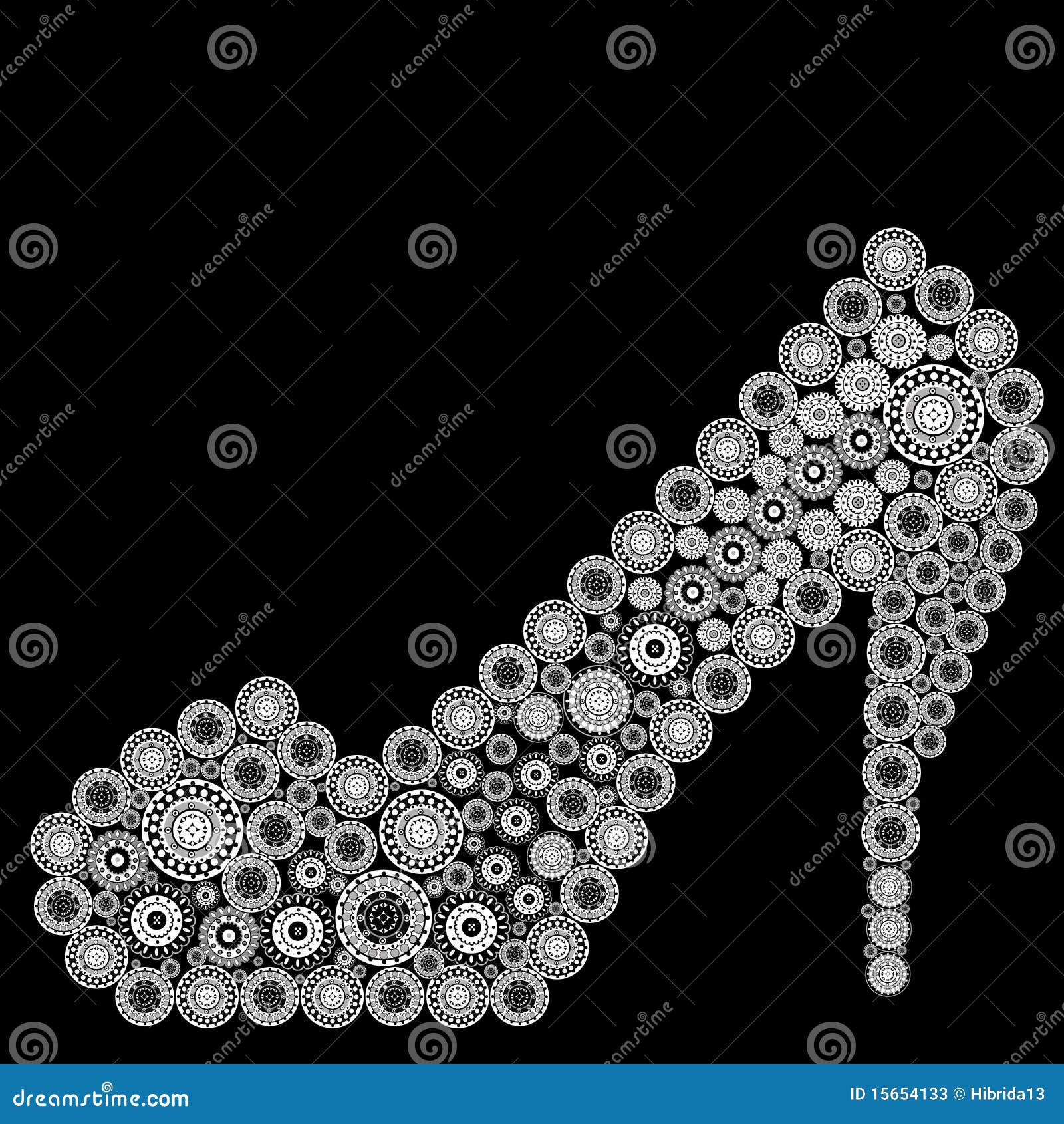 Abstract shoe stock illustration. Illustration of beauty - 15654133