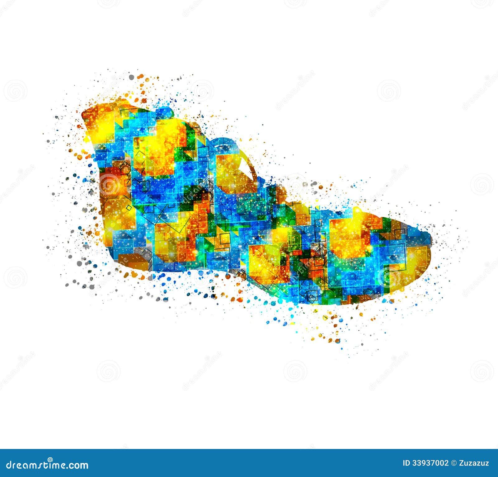 Abstract shoes stock vector. Illustration of grunge, classic - 33937002
