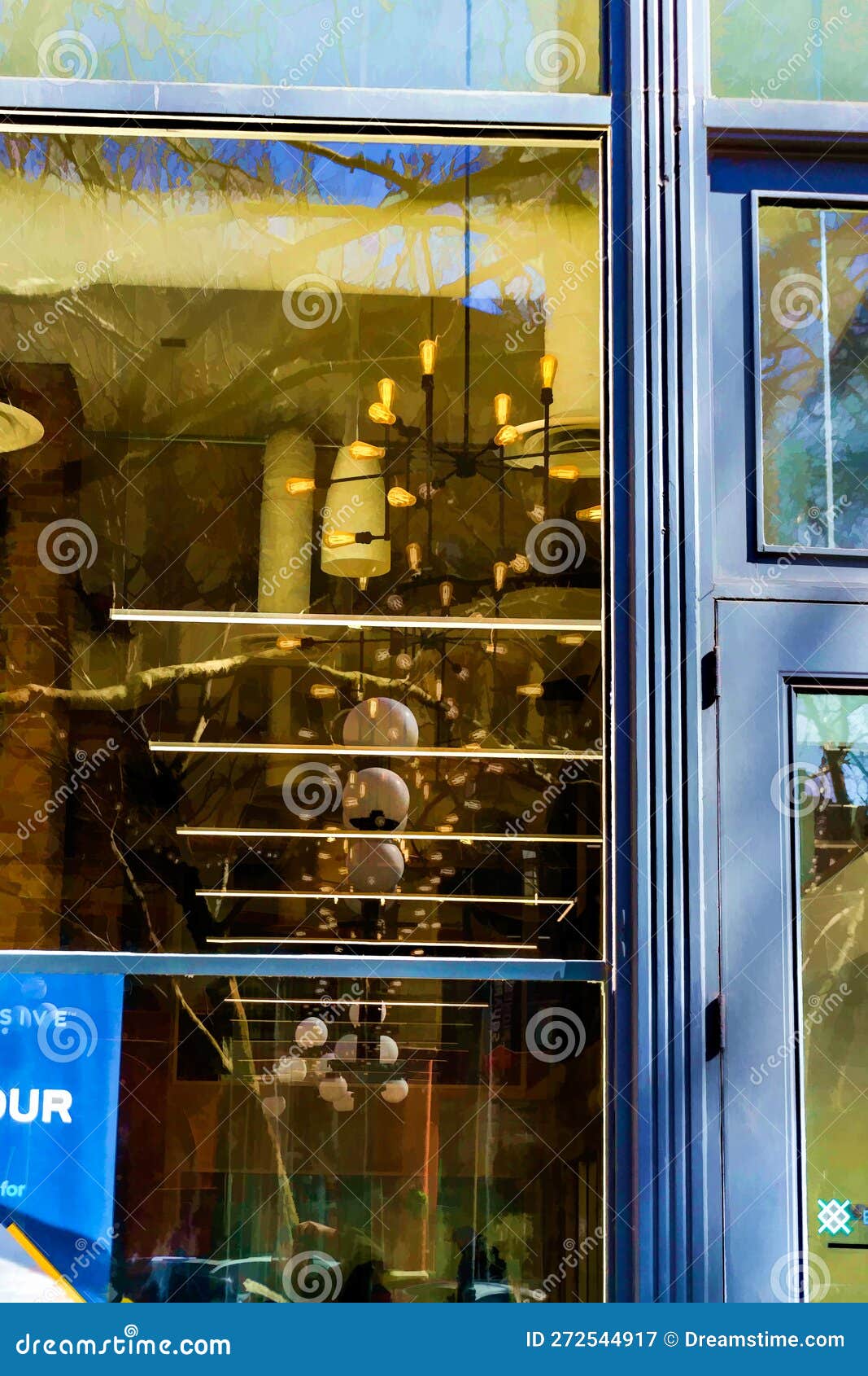 Abstract Shop Window View stock image. Image of view - 272544917