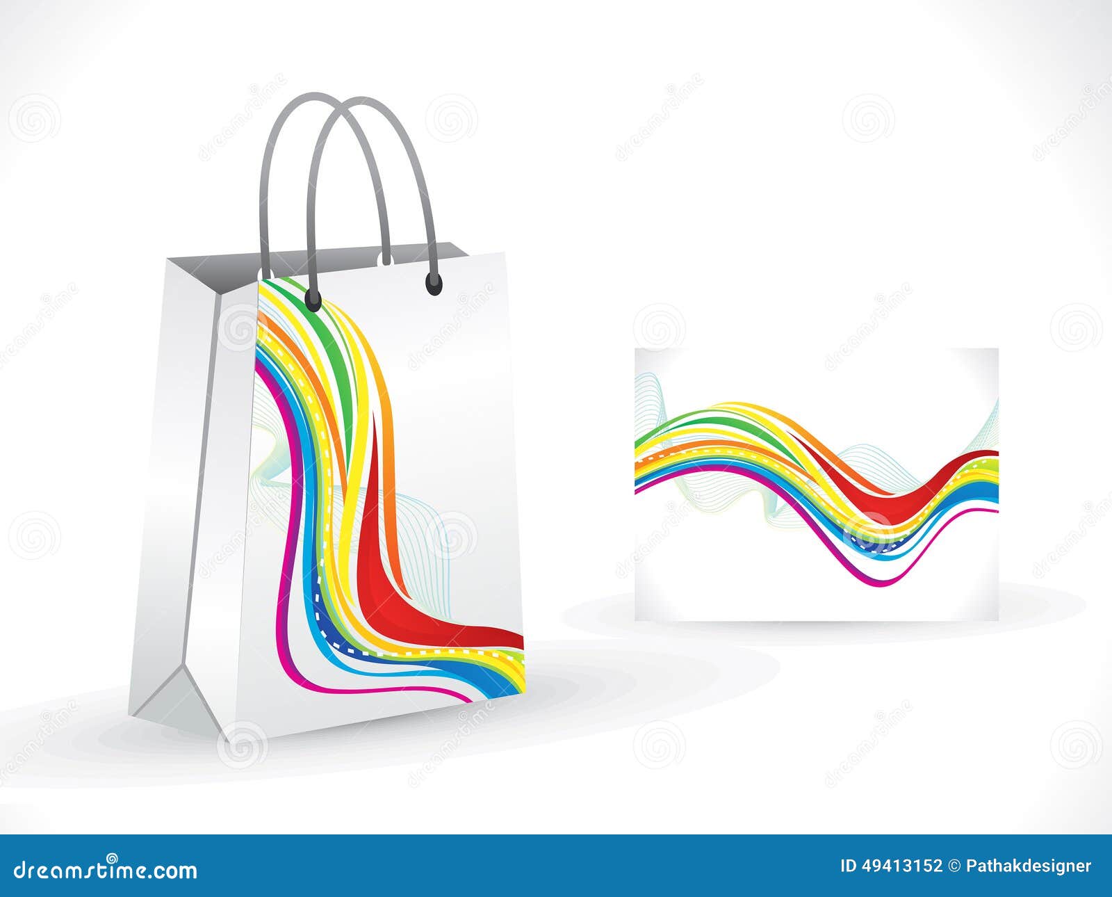 Abstract Shopping Bag Template Stock Vector - Illustration of party ...