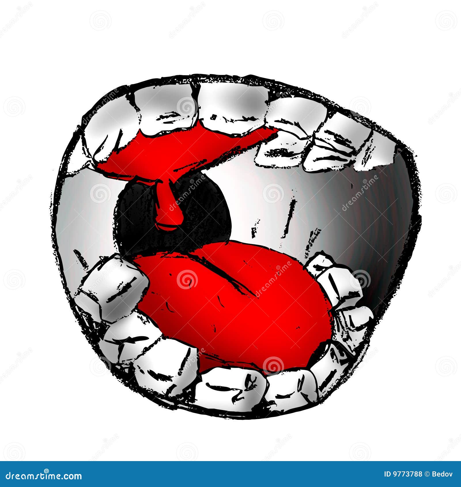 Abstract shouting mouth. stock illustration. Illustration of crazy ...