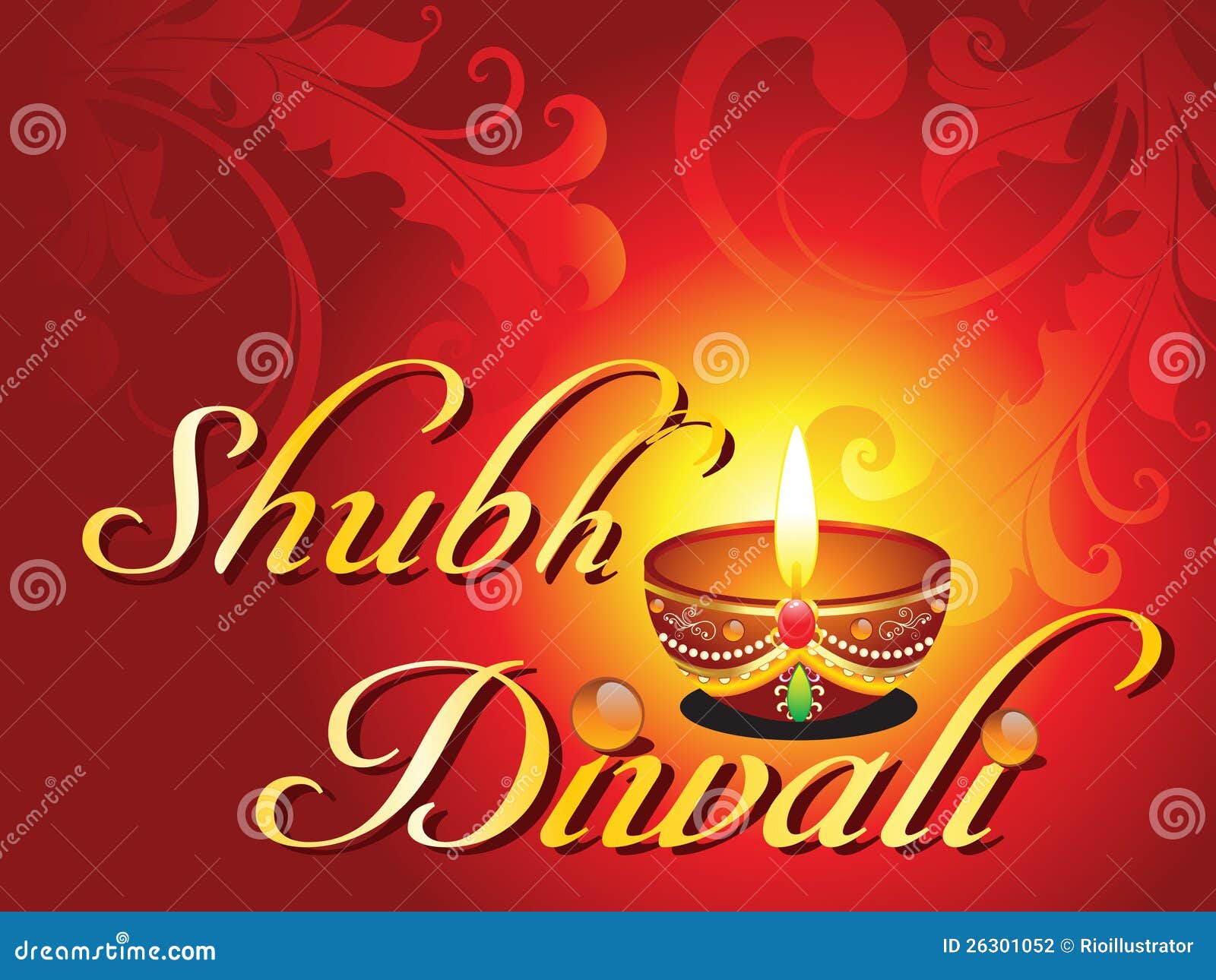 Abstract shubh diwali card stock vector. Illustration of artistic ...