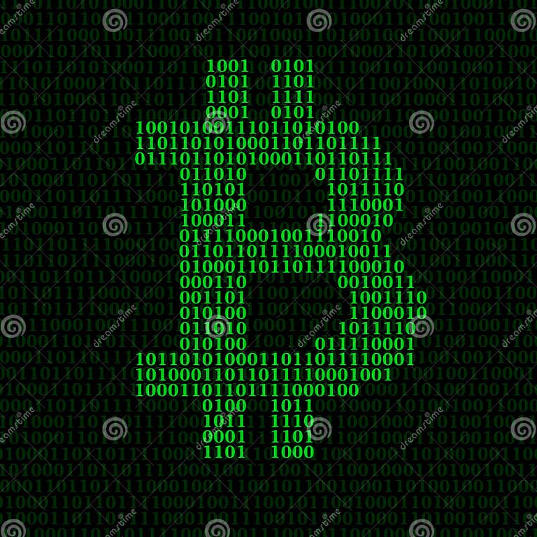 Abstract Sign Bitcoin of Binary Code Stock Vector - Illustration of ...