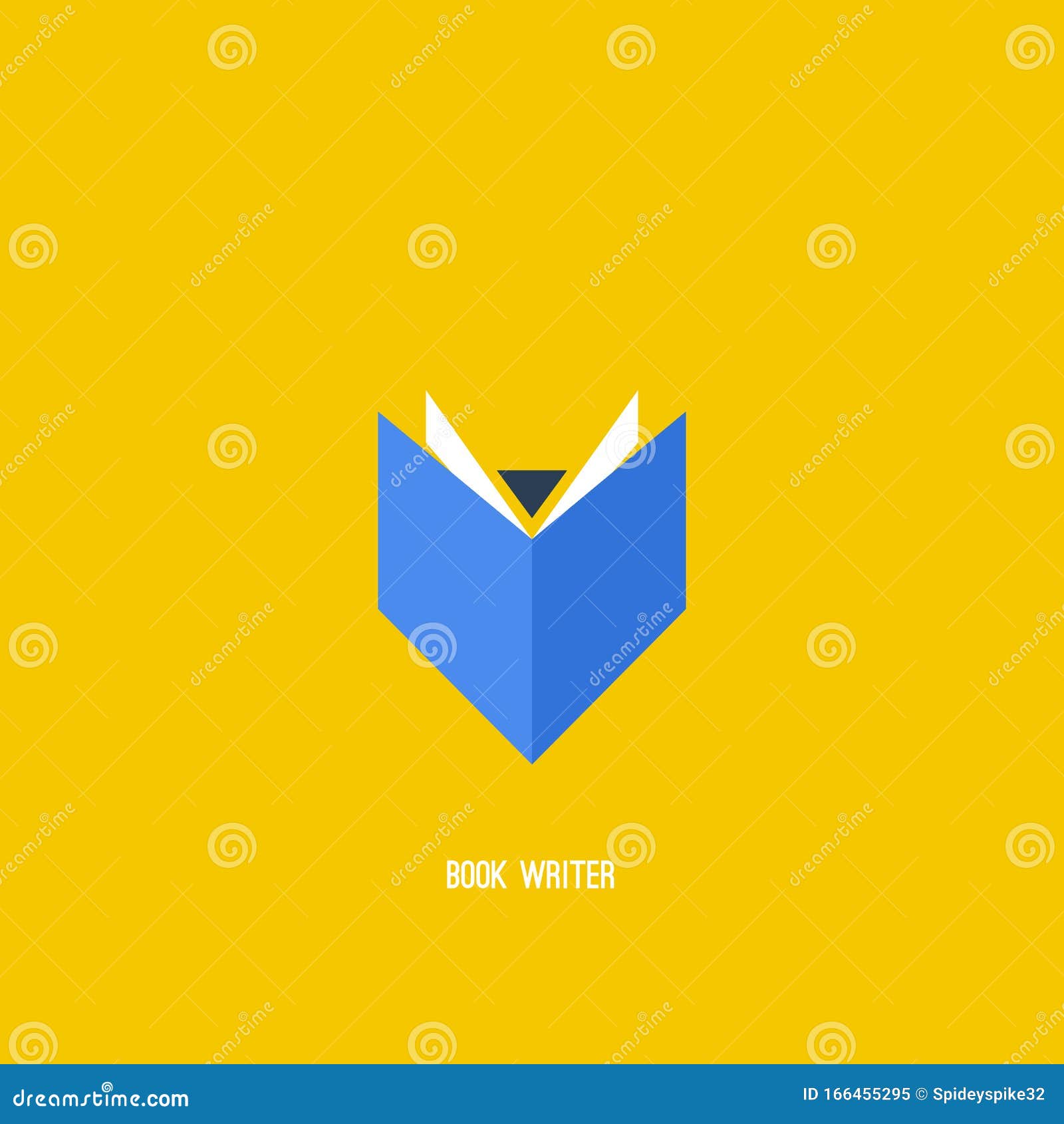 Abstract Sign of the Book Writer Stock Vector - Illustration of element ...