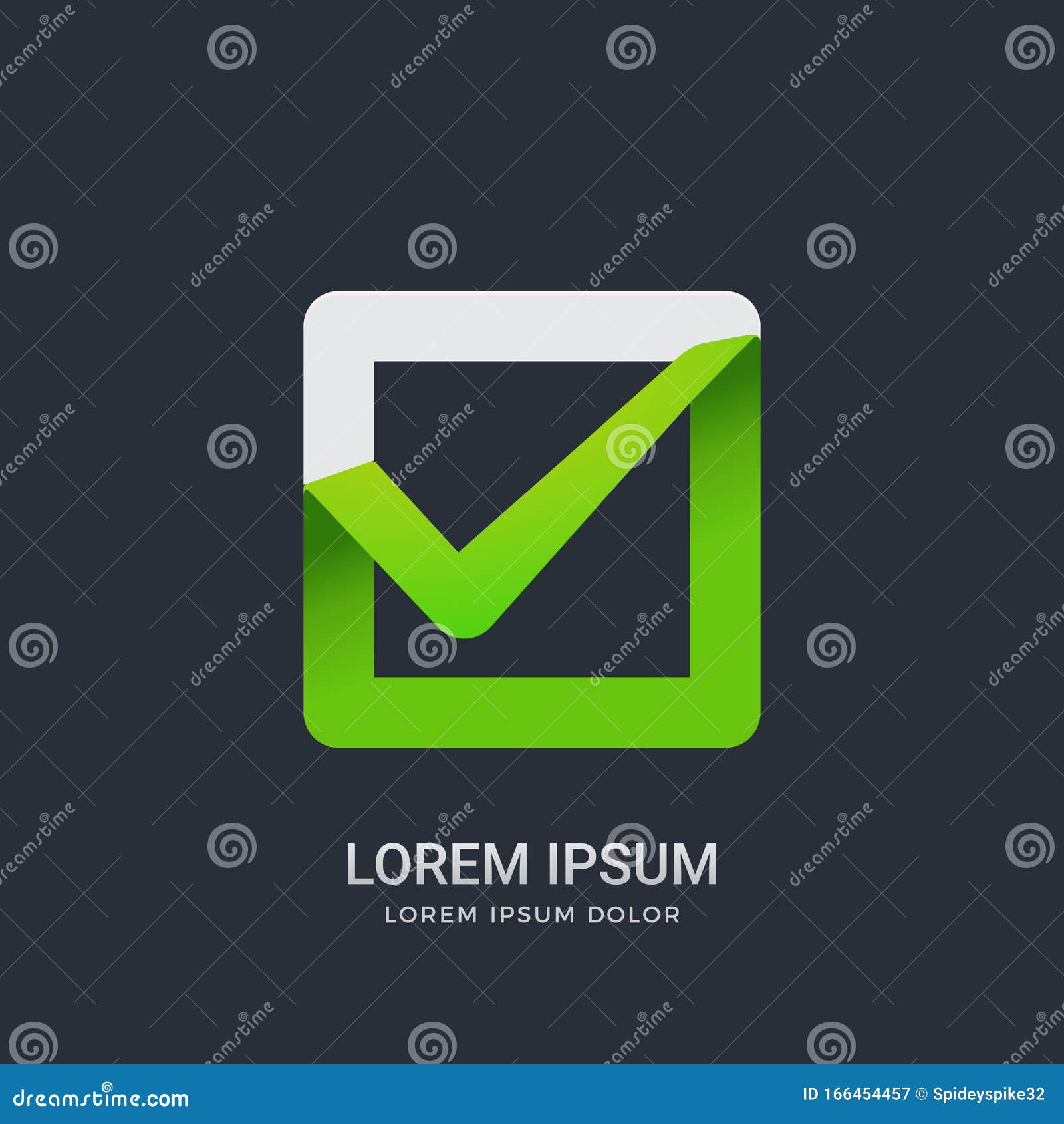 Abstract Sign of Green Check Box Stock Vector - Illustration of element ...
