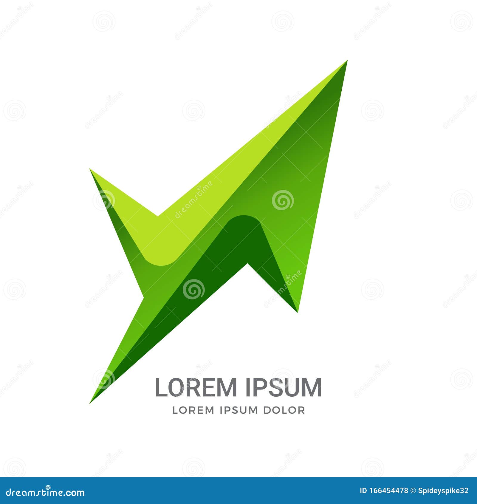 Abstract Sign of Green Swoosh Stock Vector - Illustration of symbol ...