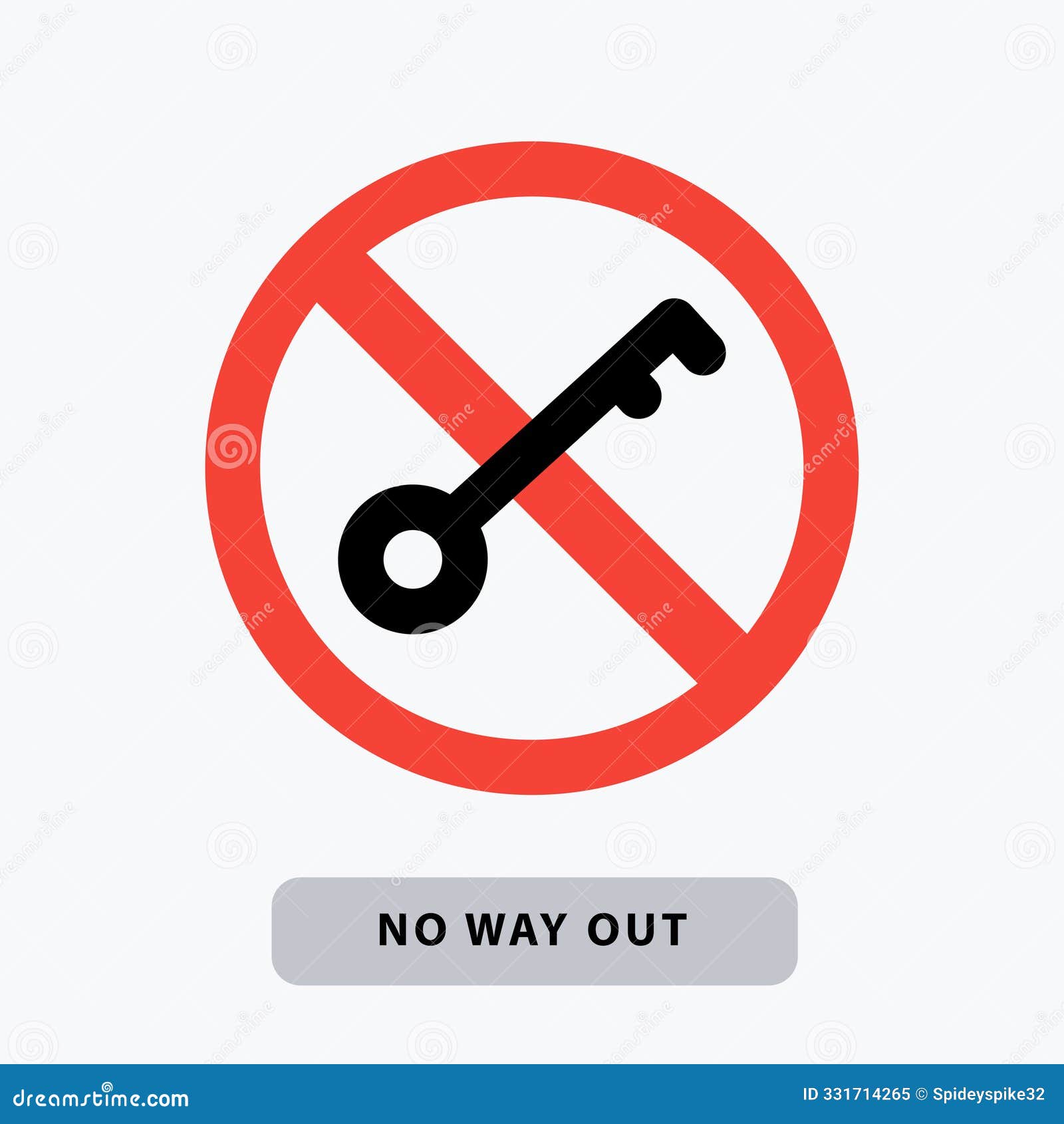 An Abstract Sign of No Way Out. Isolated Vector Illustration Stock ...