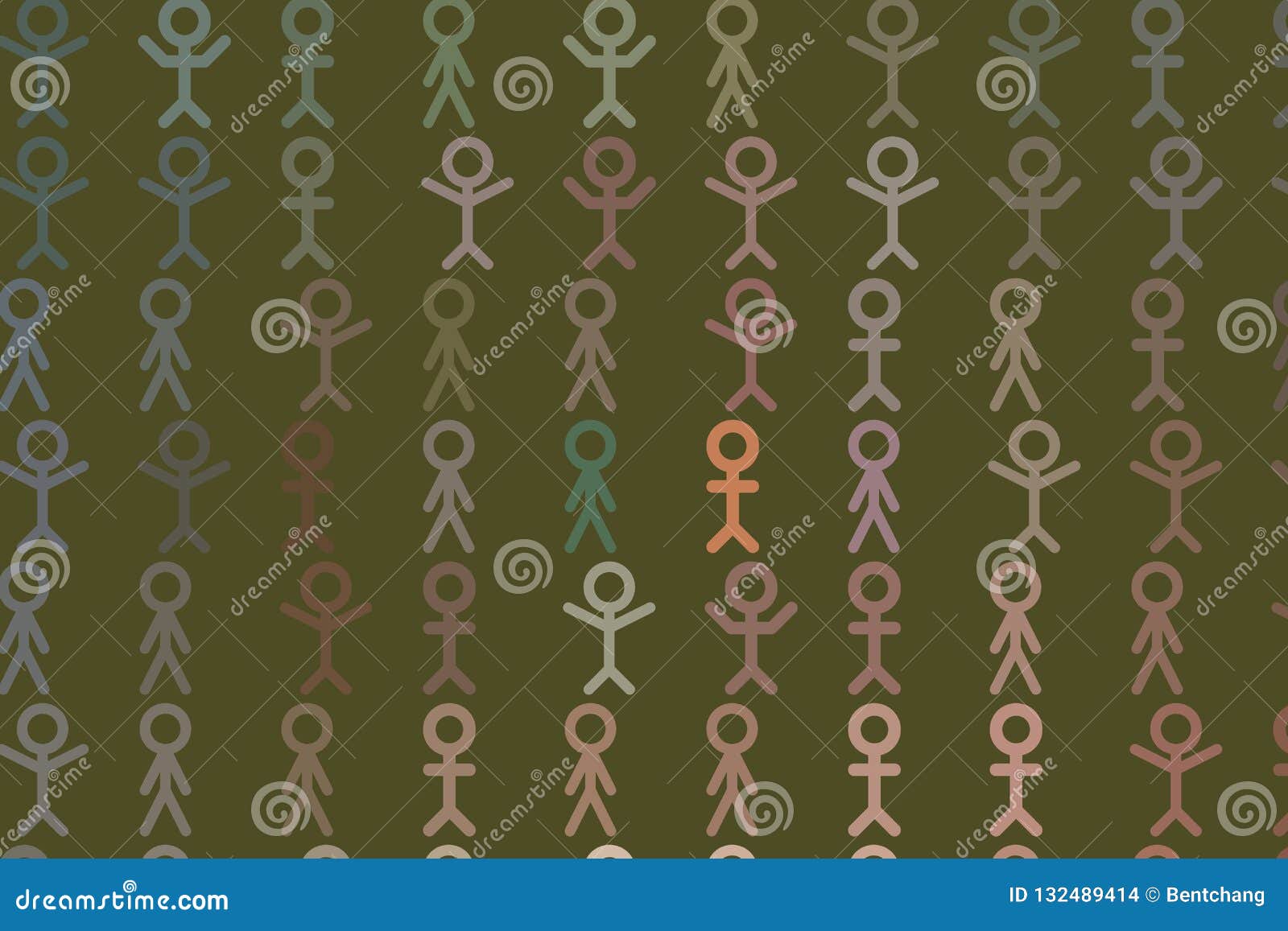 Abstract Sign of People or Human Generative Art Background. Style ...