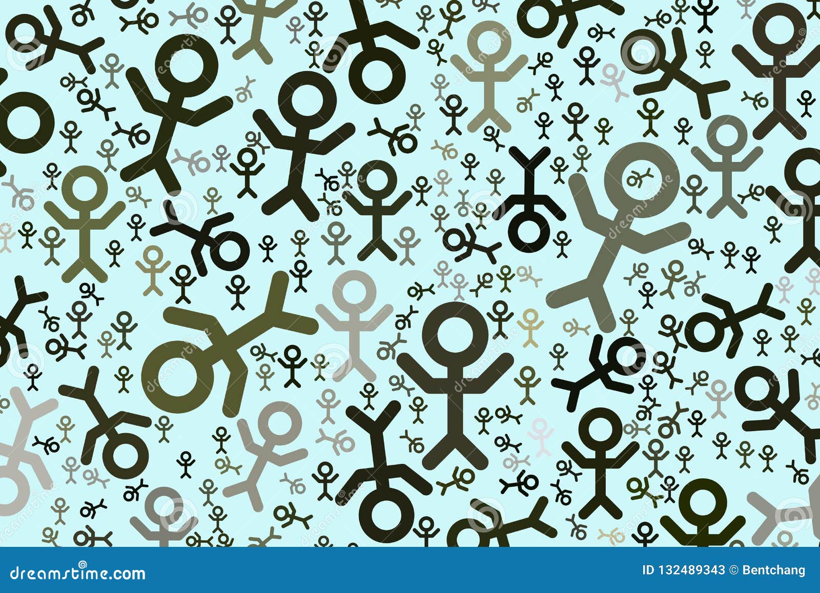 Abstract Sign of People or Human Illustrations Background. Template ...