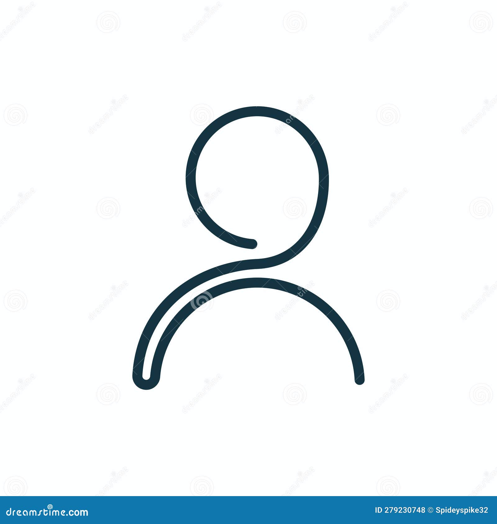 An Abstract Sign of a Person Avatar. Isolated Vector Illustration Stock ...