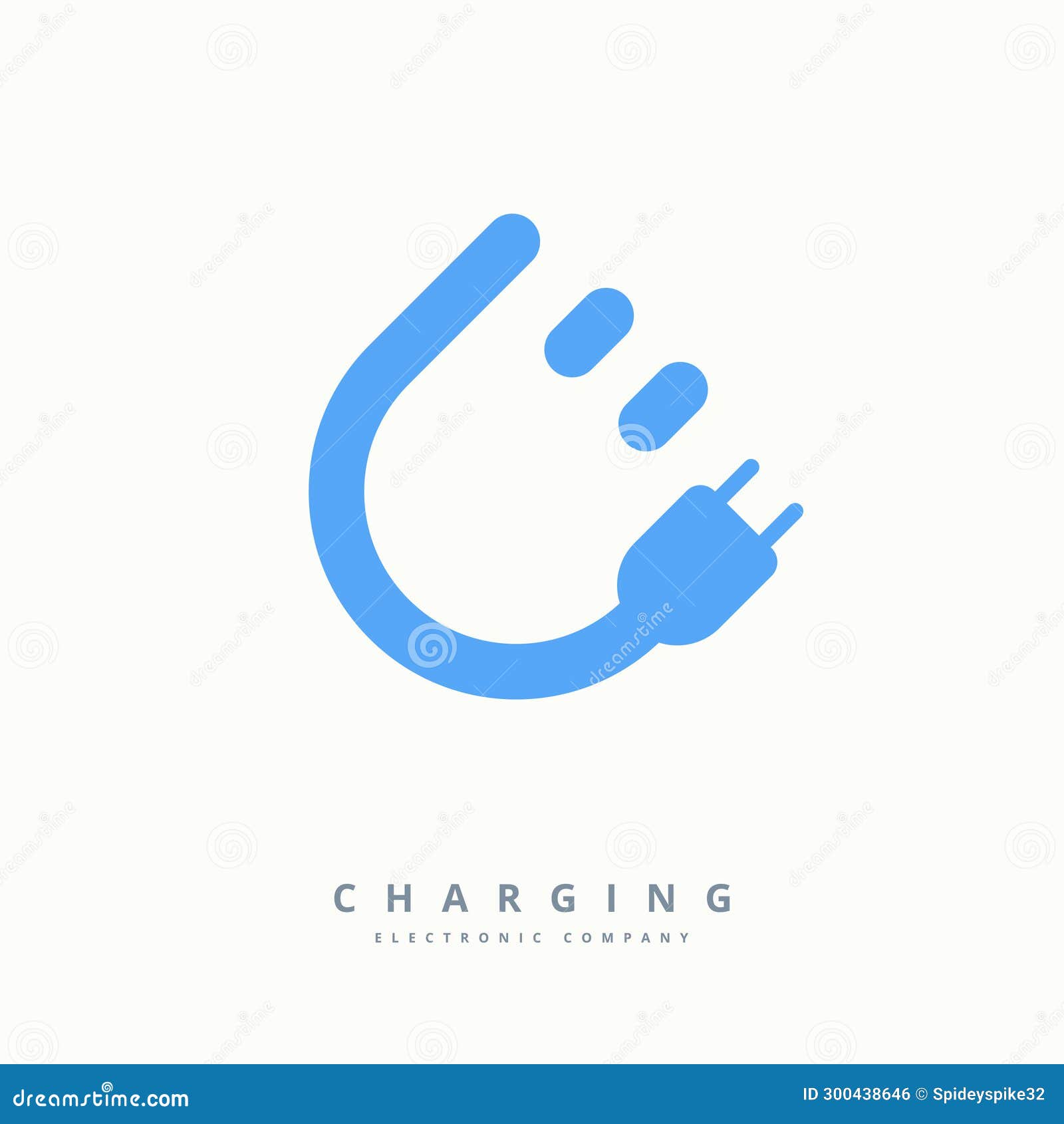 An Abstract Sign of Power Cord. Vector Illustration Stock Illustration ...