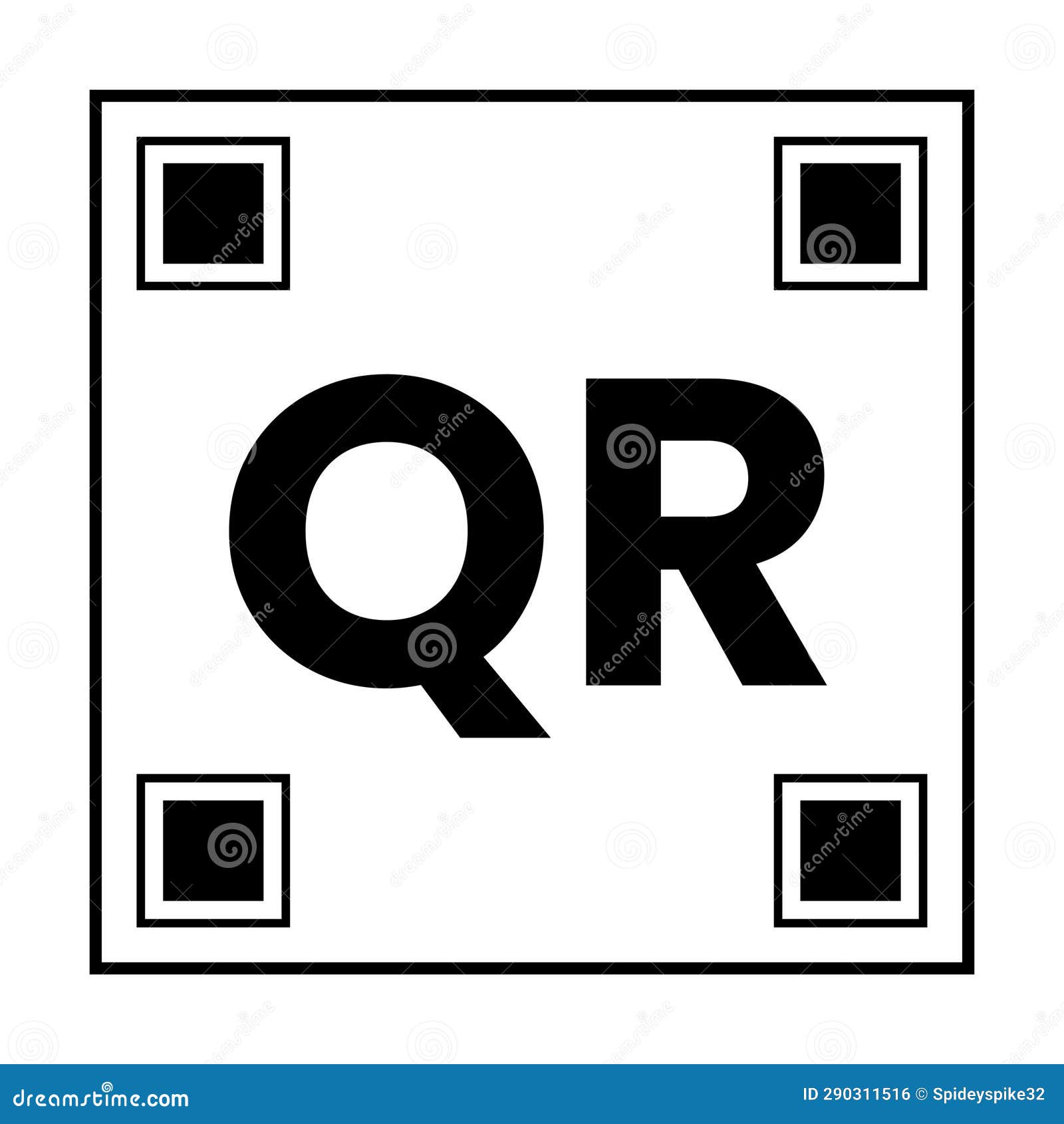 An Abstract Sign of QR Code. Isolated Vector Illustration Stock ...